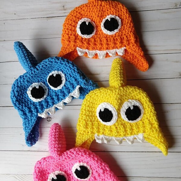 Crochet Baby Shark Hat - Etsy