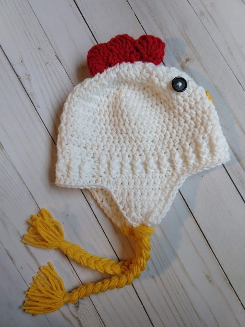 Crochet Chicken Hat Made to Order Any Child Size Newborn to 12yrs - Etsy