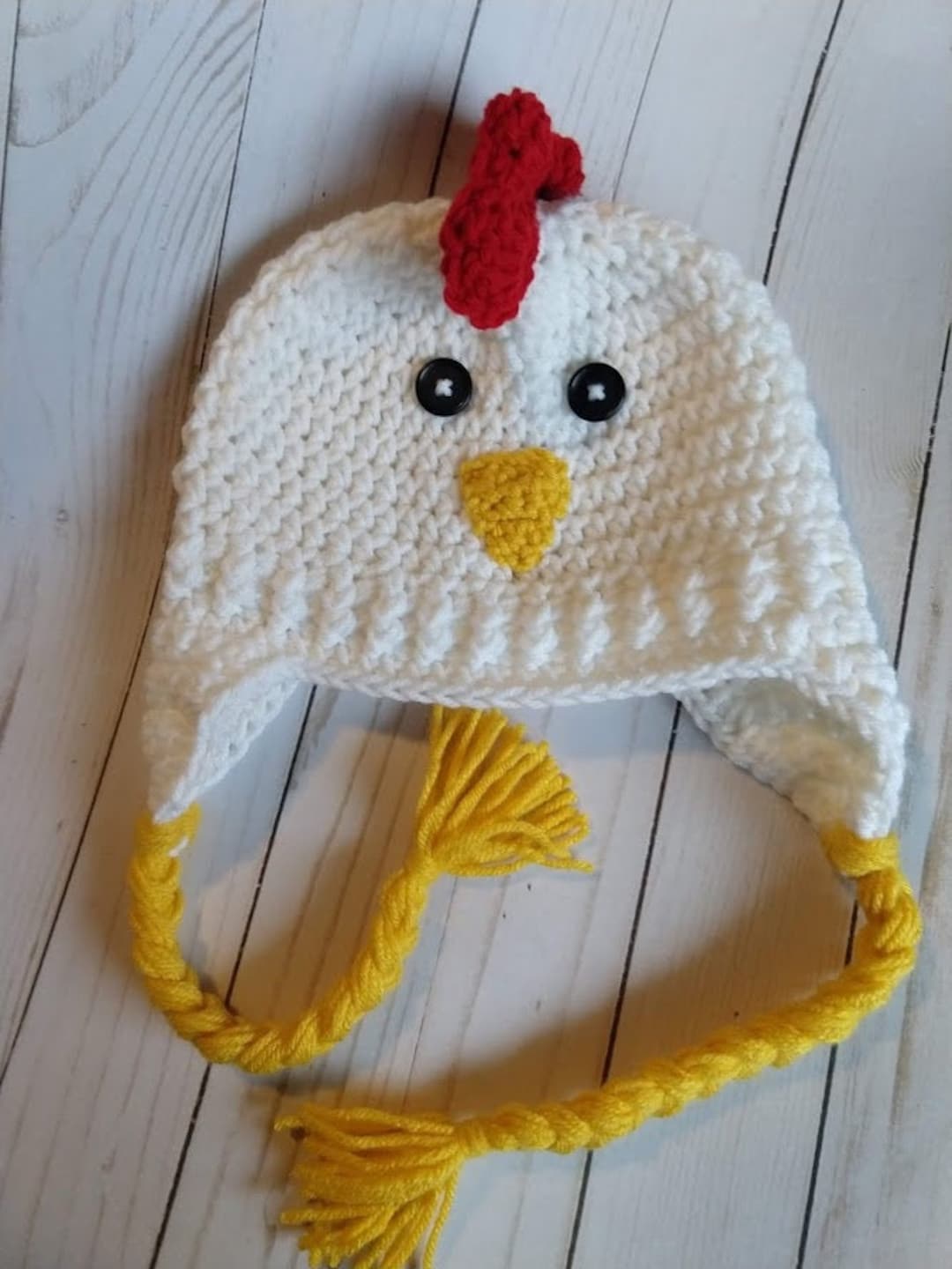 Crochet Chicken Hat ~ Made to Order Any Child Size Newborn to 12yrs - Etsy