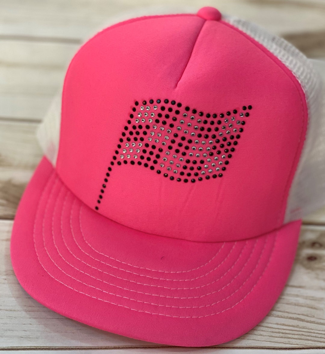 Rhinestone Sprint Car Trucker Hat Khaki and Camo Racing Apparel - Etsy