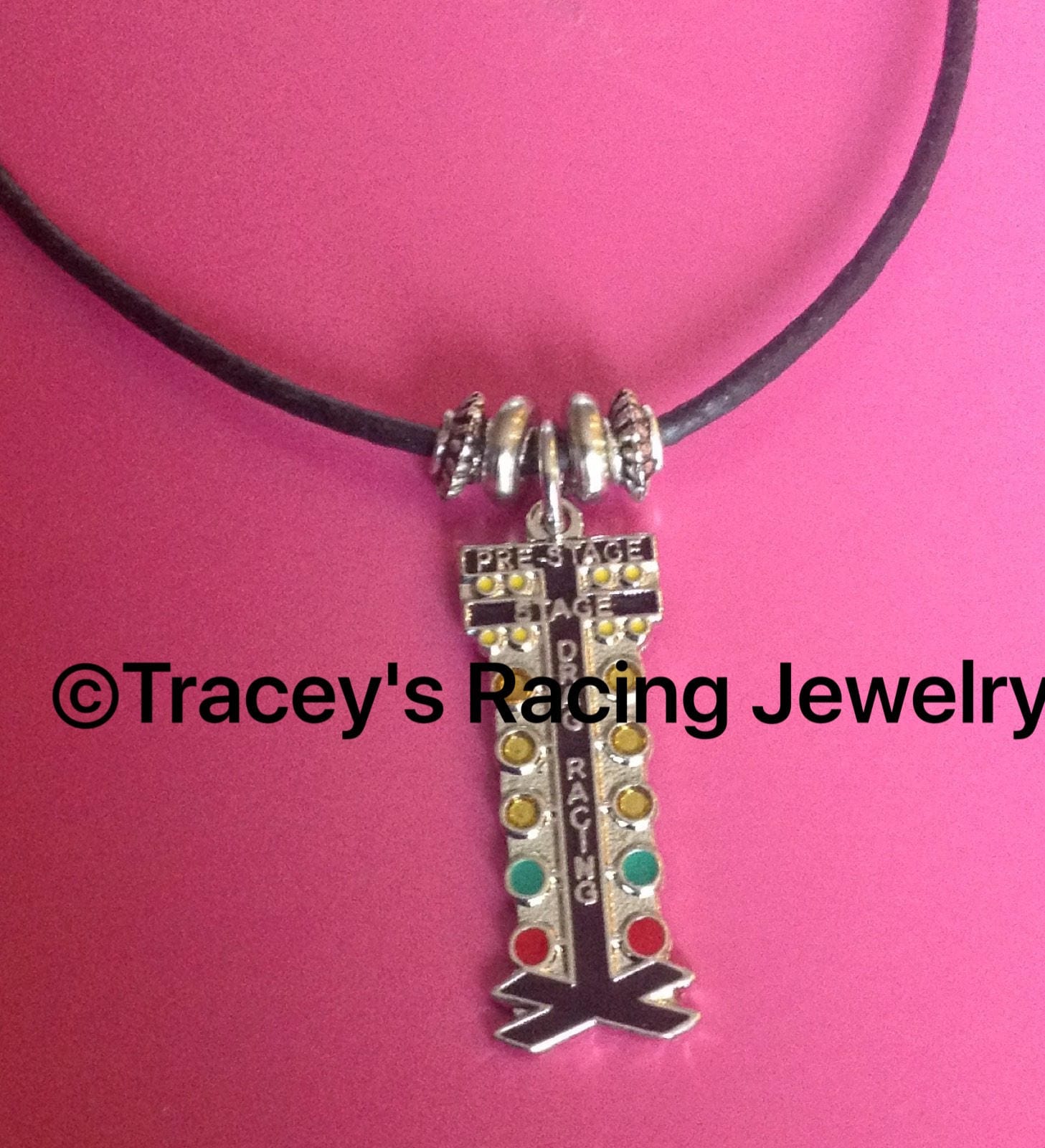 Drag Tree Staging Light Christmas Tree Auto Racing Jewelry Necklace ...
