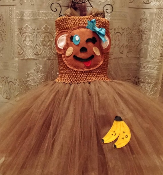 Monkey Costume Monkey Tutu Dress Baby Toddler Girls Halloween | Etsy
