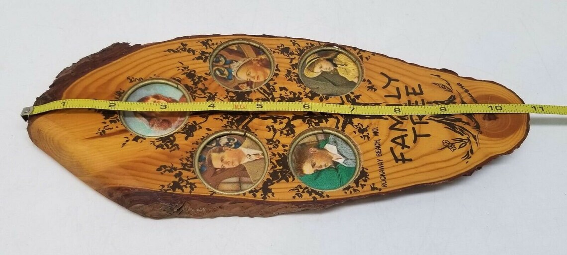 Vintage 1960 Rockaway Beach F. Plasman Wooden Log Family Tree - Etsy