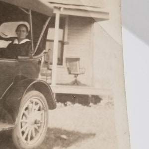Antique 1920 Photo Little Girl Driving Model T Convertible Car | Child ...