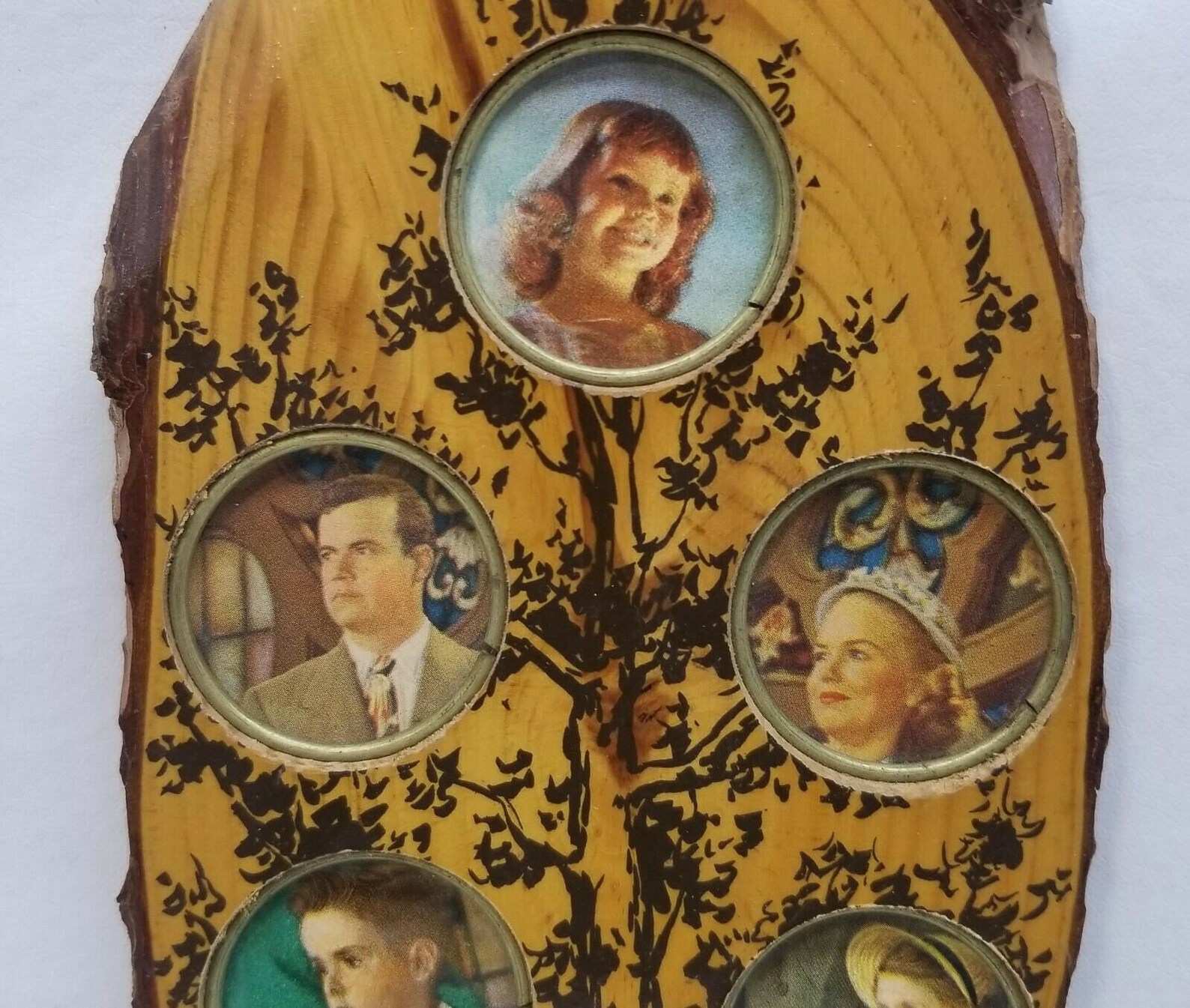 Vintage 1960 Rockaway Beach F. Plasman Wooden Log Family Tree - Etsy