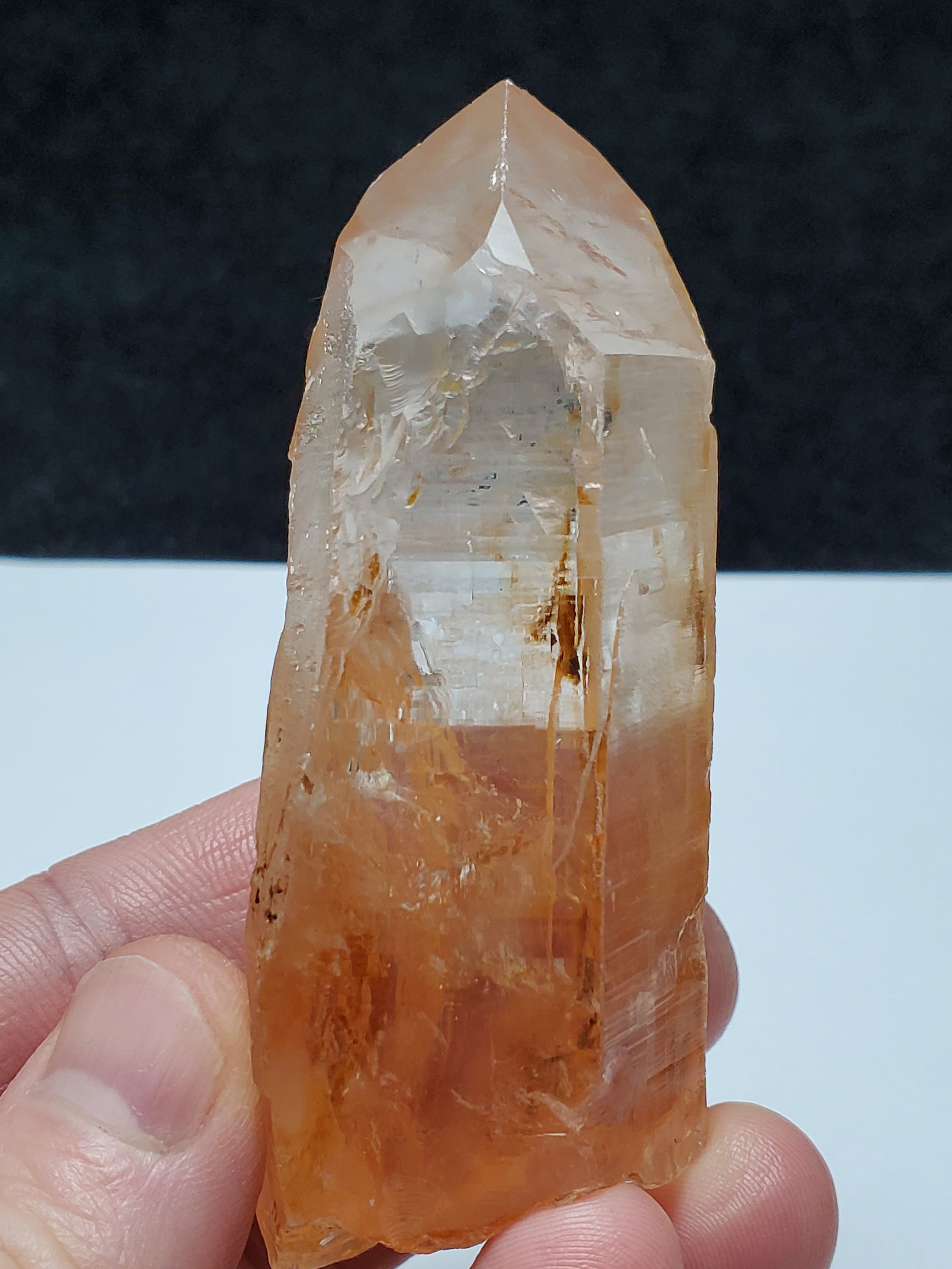 Quartz Crystal Light Tangerine Hue- Brazil- Bargain Price- Unique ...