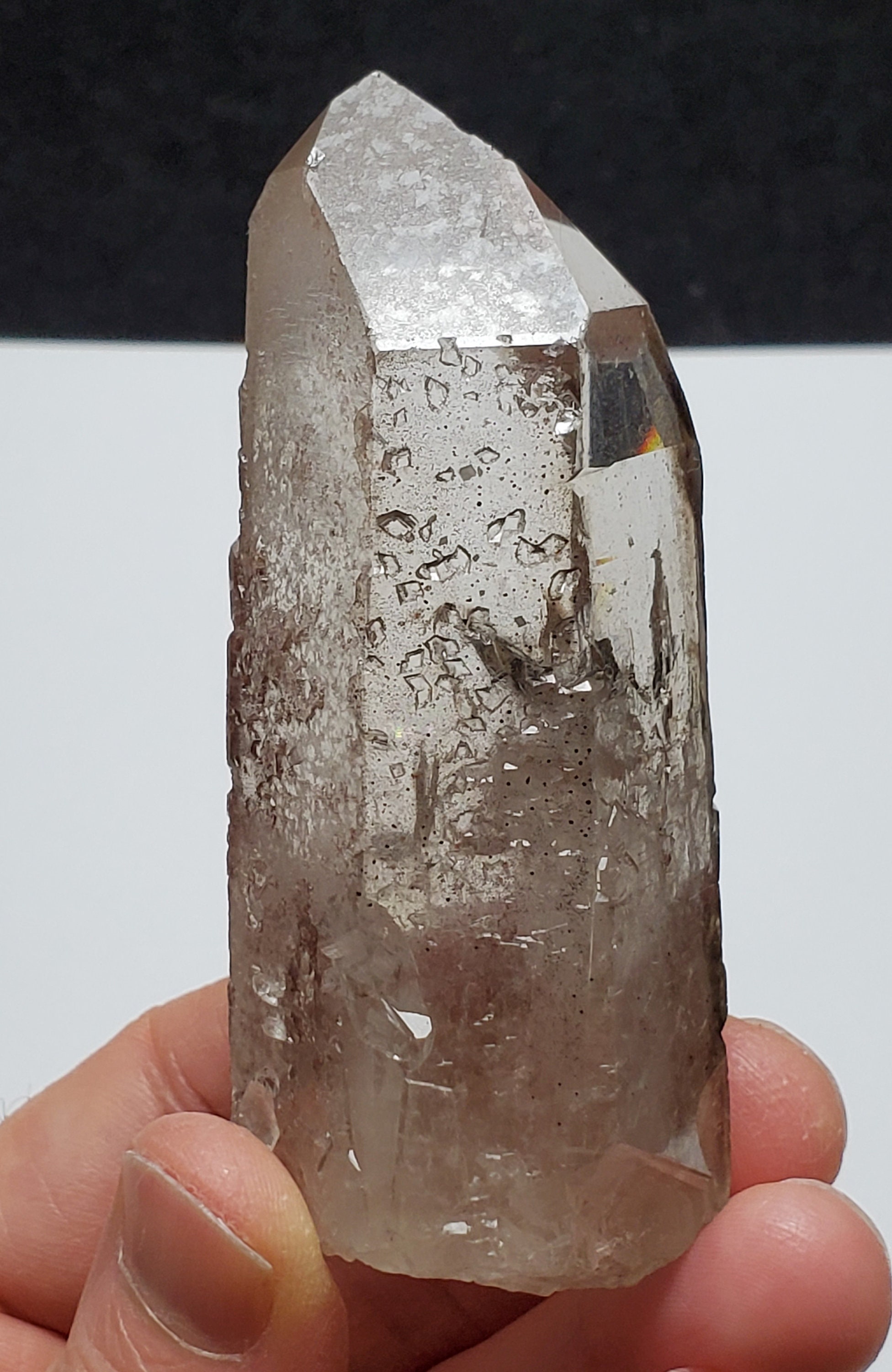 Etched Quartz 'Cube Codex' Crystal, Serra Do Cabral, Brazil- Strawberry ...