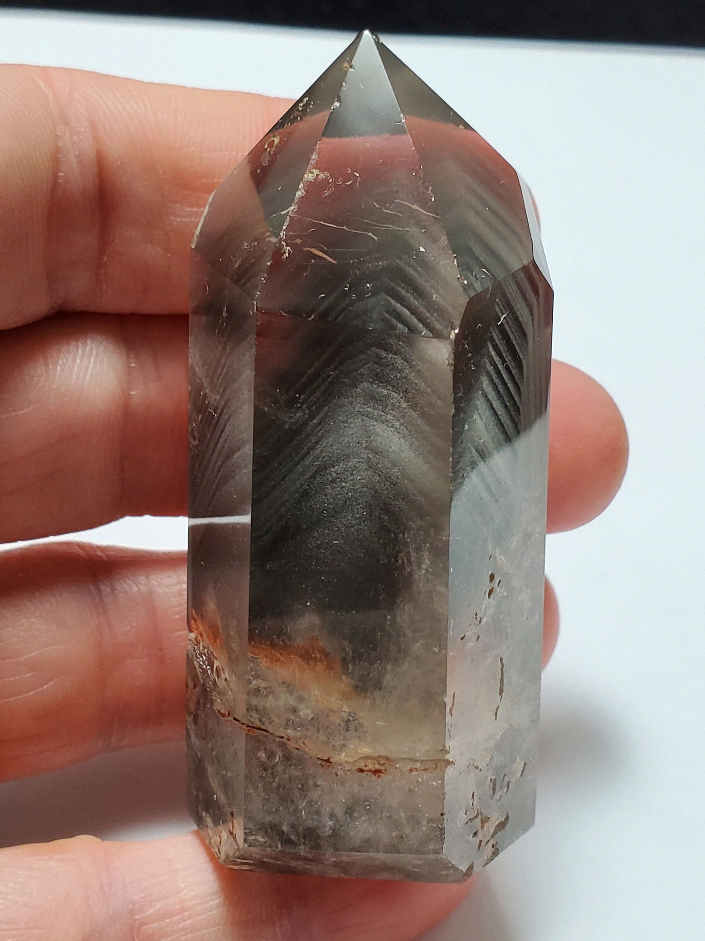 Large Polished Phantom Quartz Crystal from Brazil- Various Mineral ...