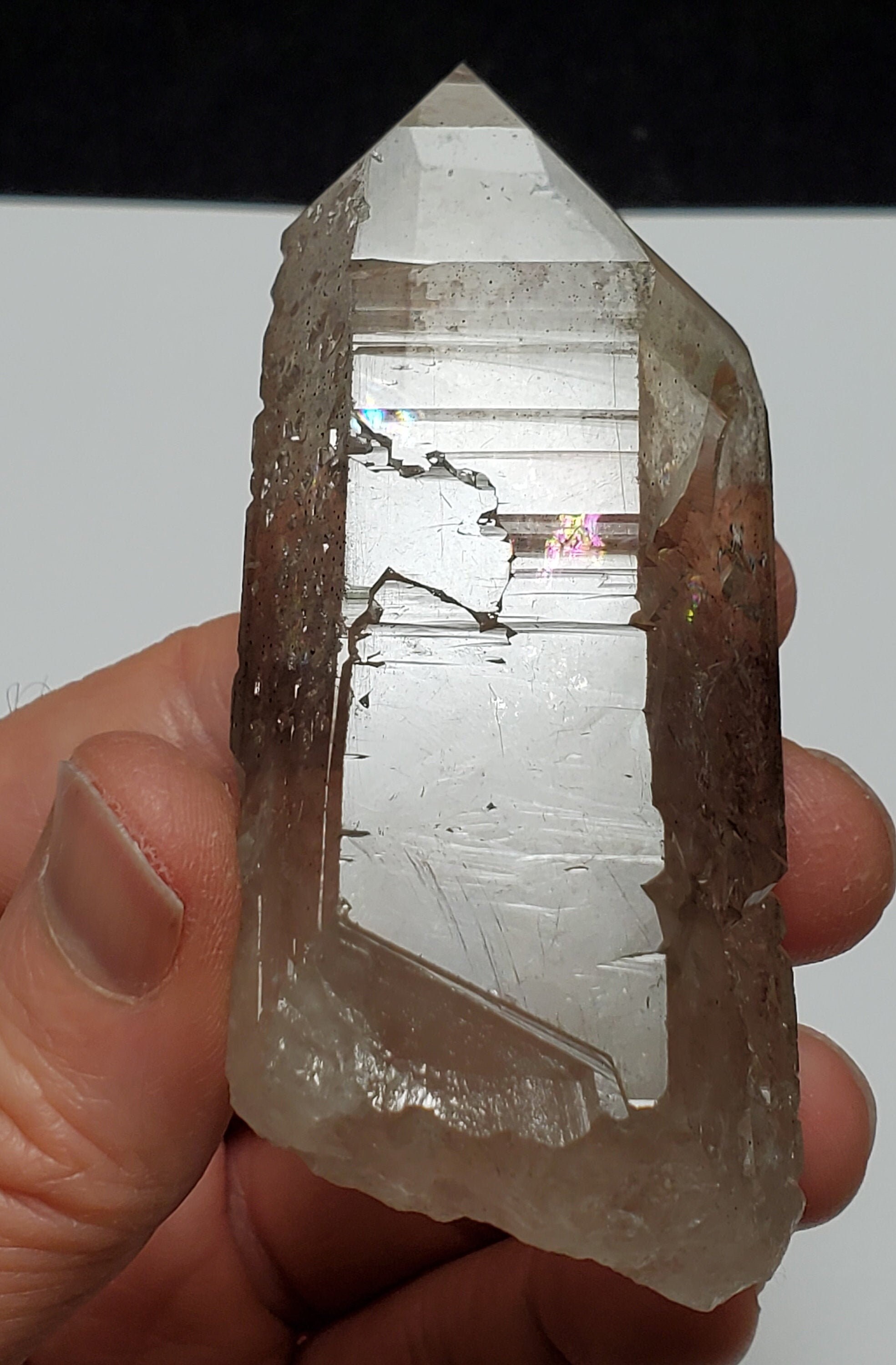 Etched Quartz 'Cube Codex' Crystal, Serra Do Cabral, Brazil- Strawberry ...