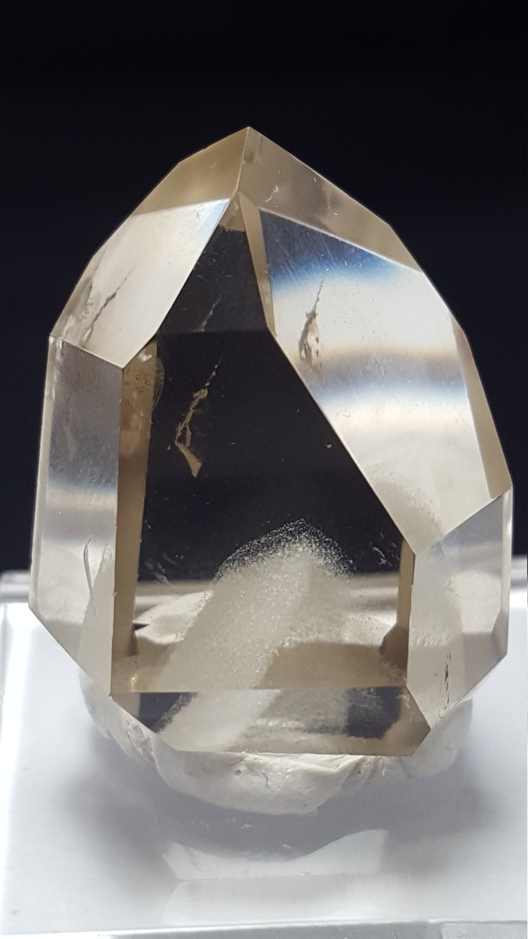 Small Polished Quartz Crystal from Brazil with Chlorite Phantoms- Fully ...