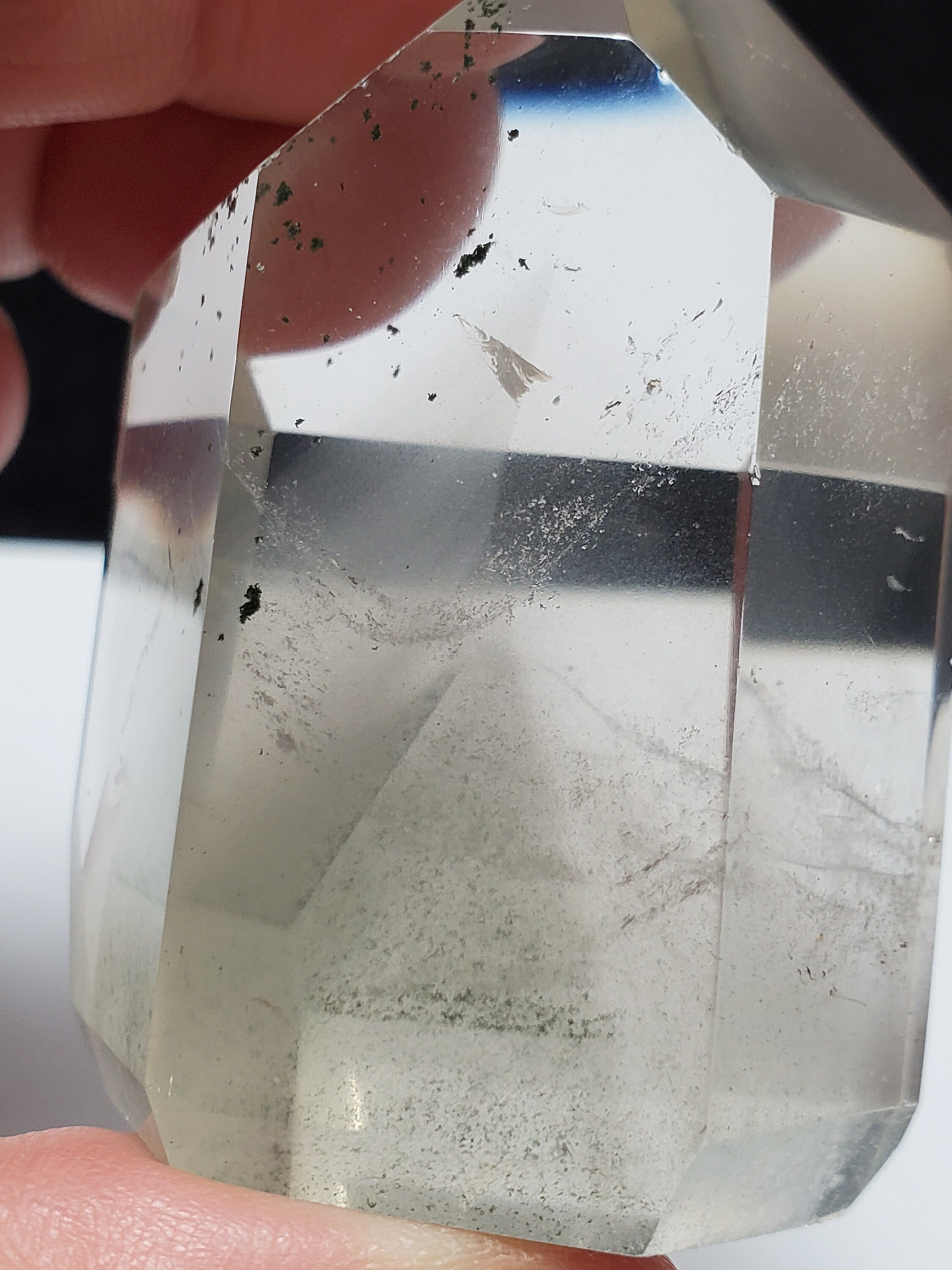 Large Polished Phantom Quartz Crystal from Brazil- Various Mineral ...