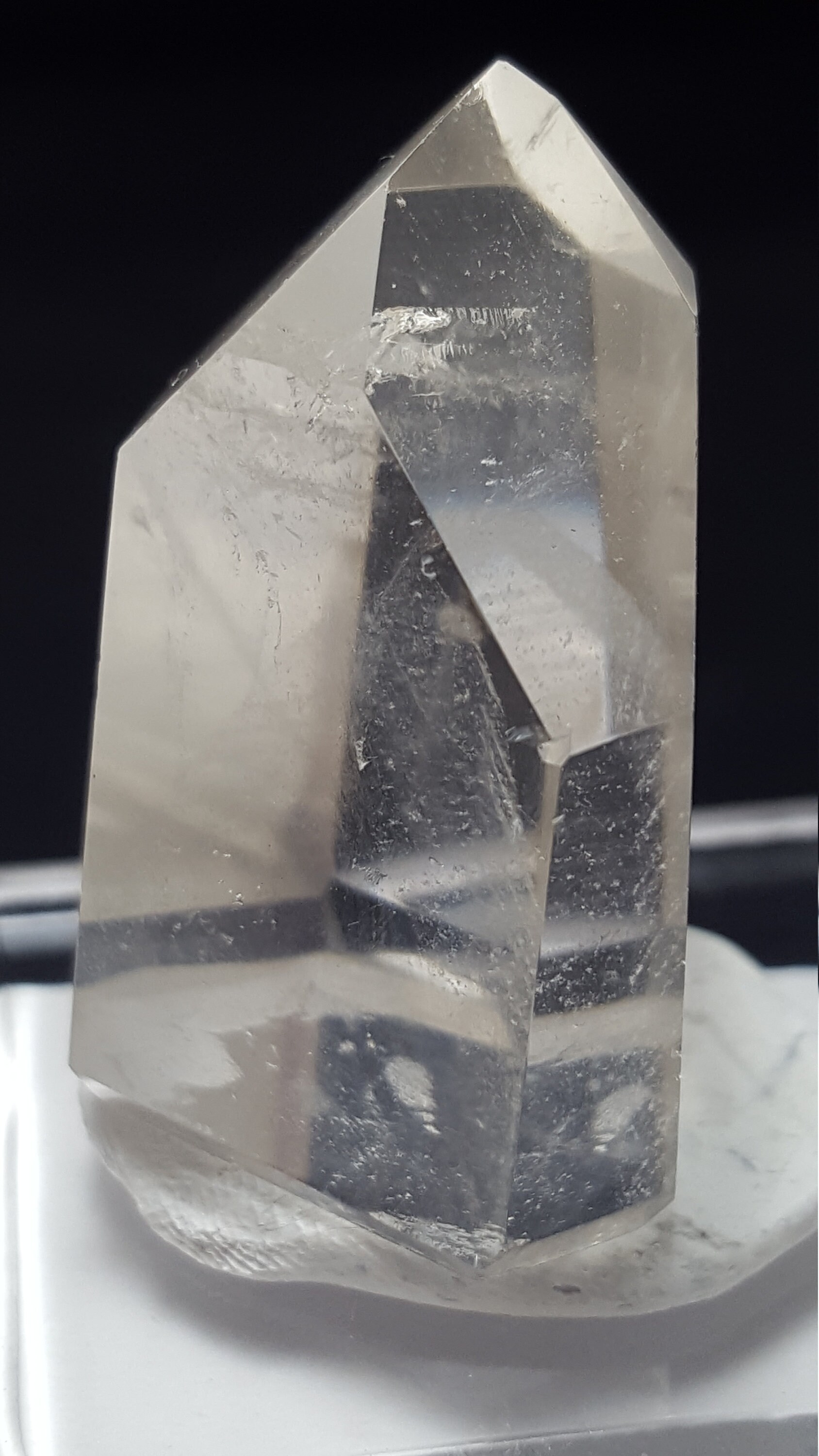Small Polished Quartz Crystal from Brazil with Chlorite Phantoms- Fully ...