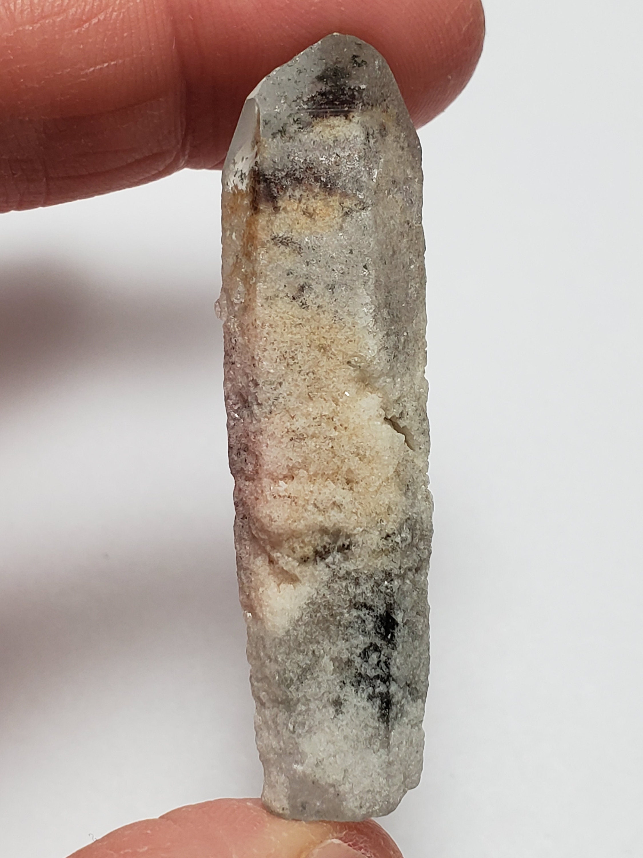 Unpolished 'Garden/ Shaman' Quartz Crystal with Excellent Mineral ...