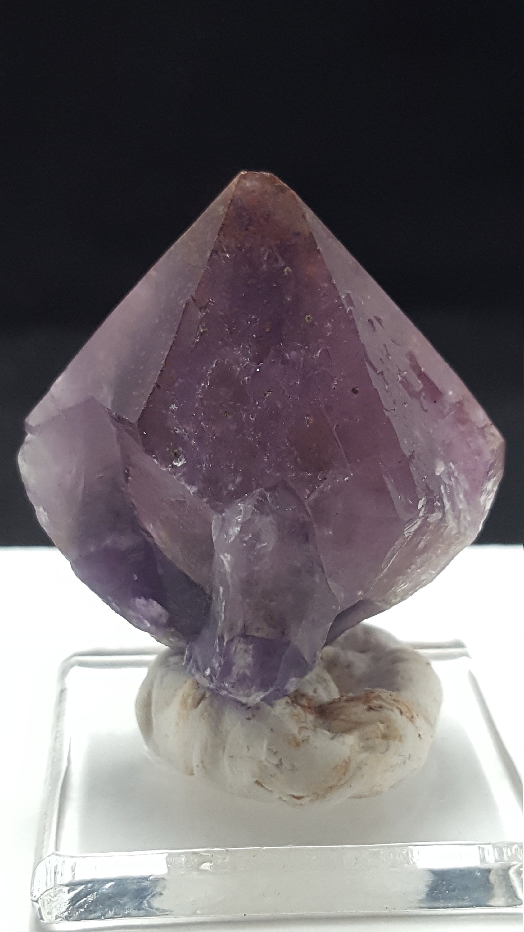Purple Amethyst Quartz Crystal from Thunder Bay Ontario... Hematite and ...