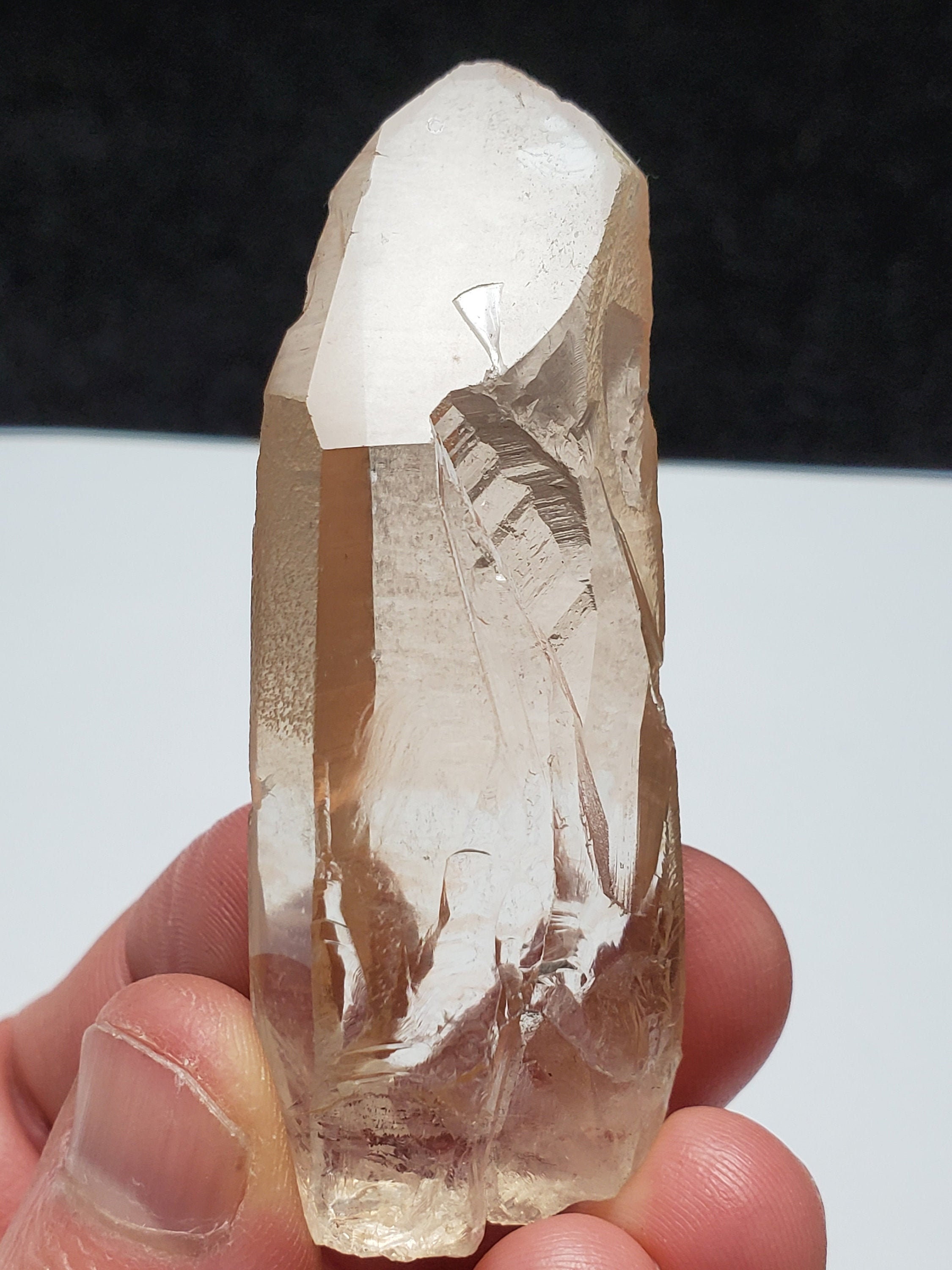 Starbrary Quartz Crystal Light Tangerose Hue- Brazil- Unique Formations ...
