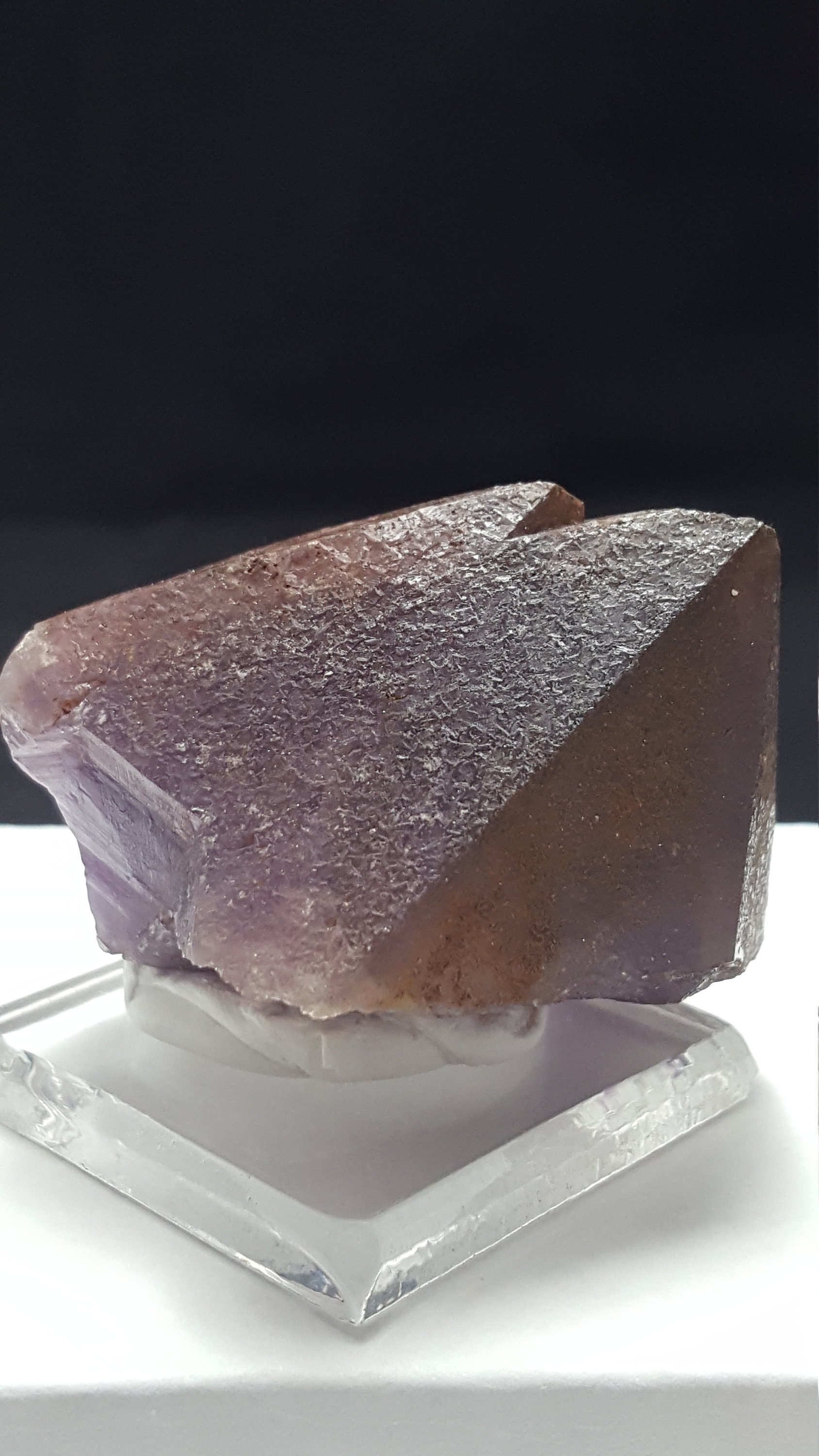 Red Cap Amethyst Quartz Crystal from Thunder Bay Ontario... Hematite ...
