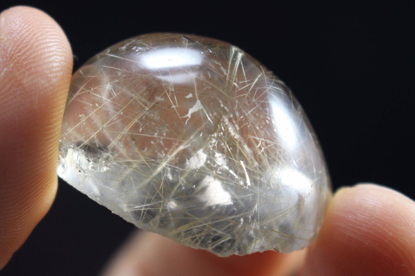 Amazing Polished Clear Quartz Crystal with Rutile Inclusions from ...