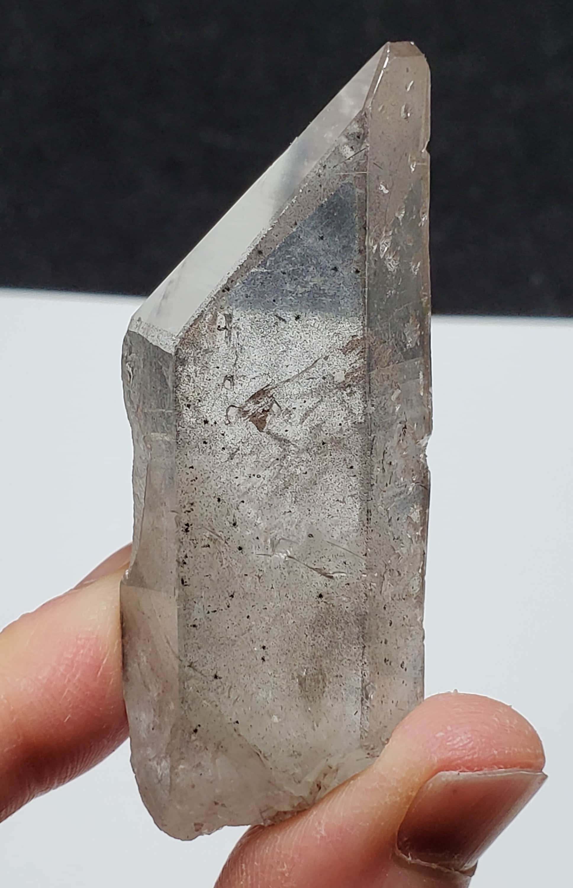 Etched Quartz Crystal 'Cube Codex' From Serra Do Cabral, Brazil- Grey ...
