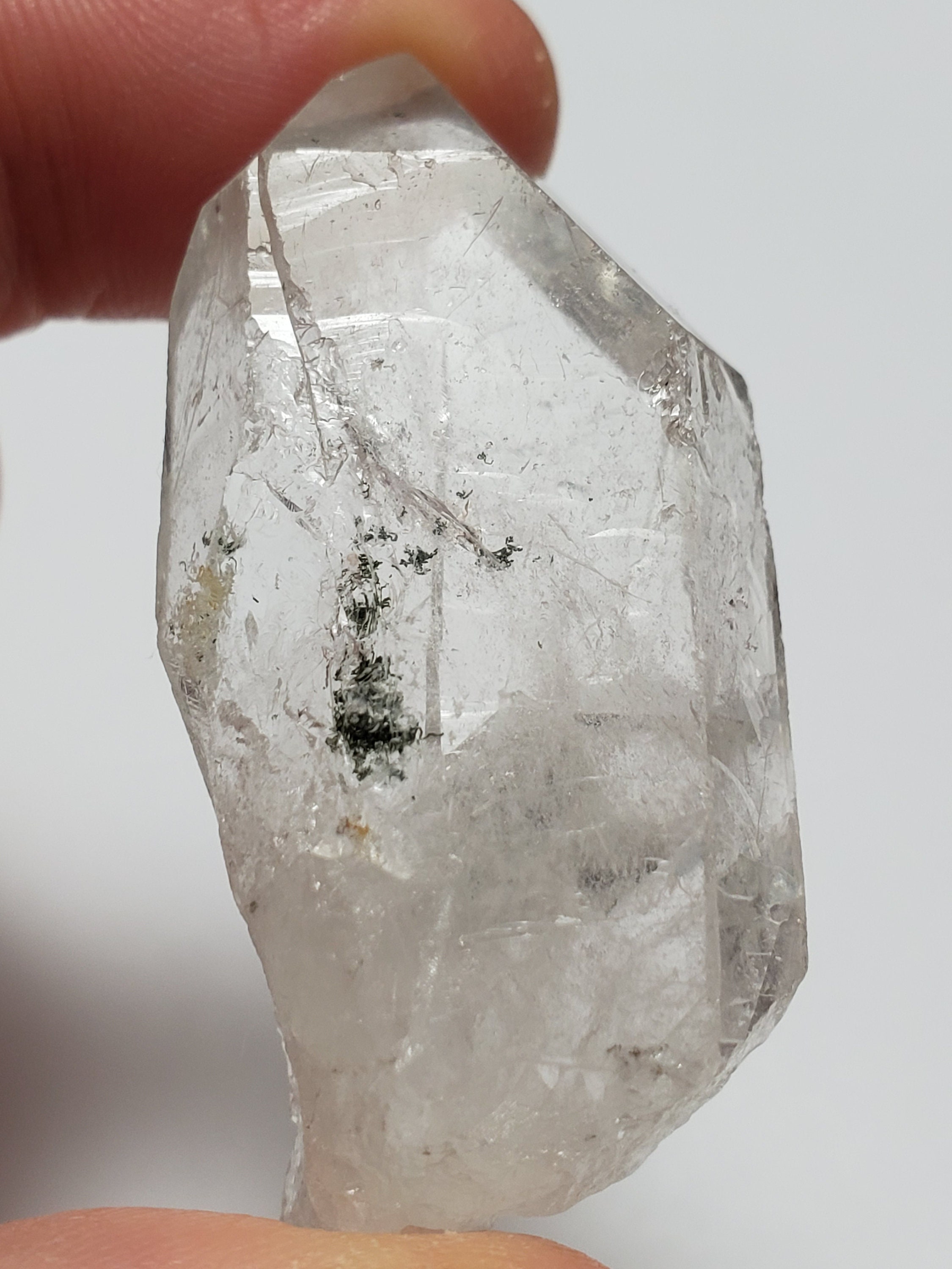 Unpolished 'Garden/ Shaman' Quartz Crystal with Excellent Mineral ...