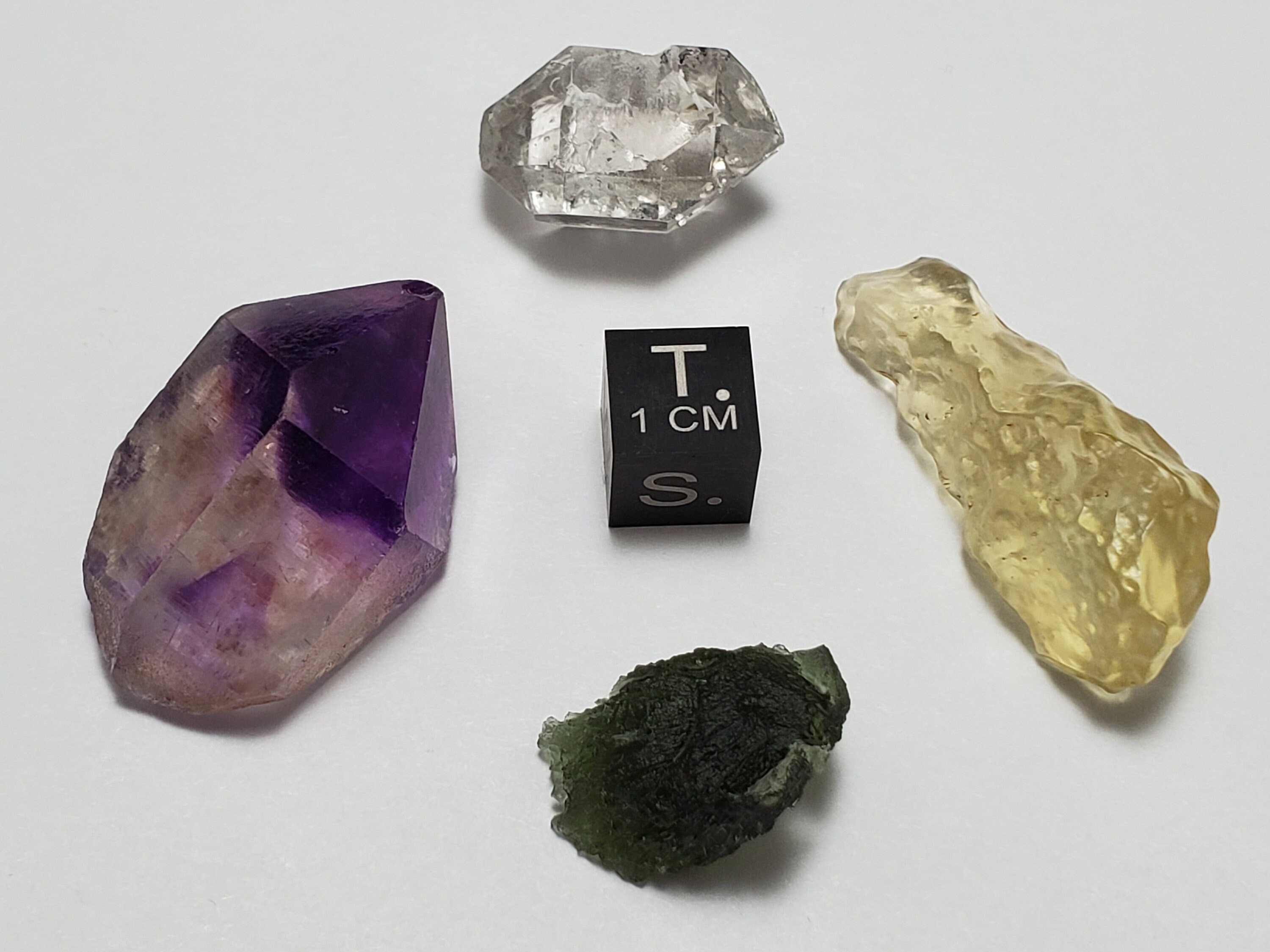 4 Pack Mixed Parcel- Diamond Quartz, Tata Amethyst, Moldavite, and ...