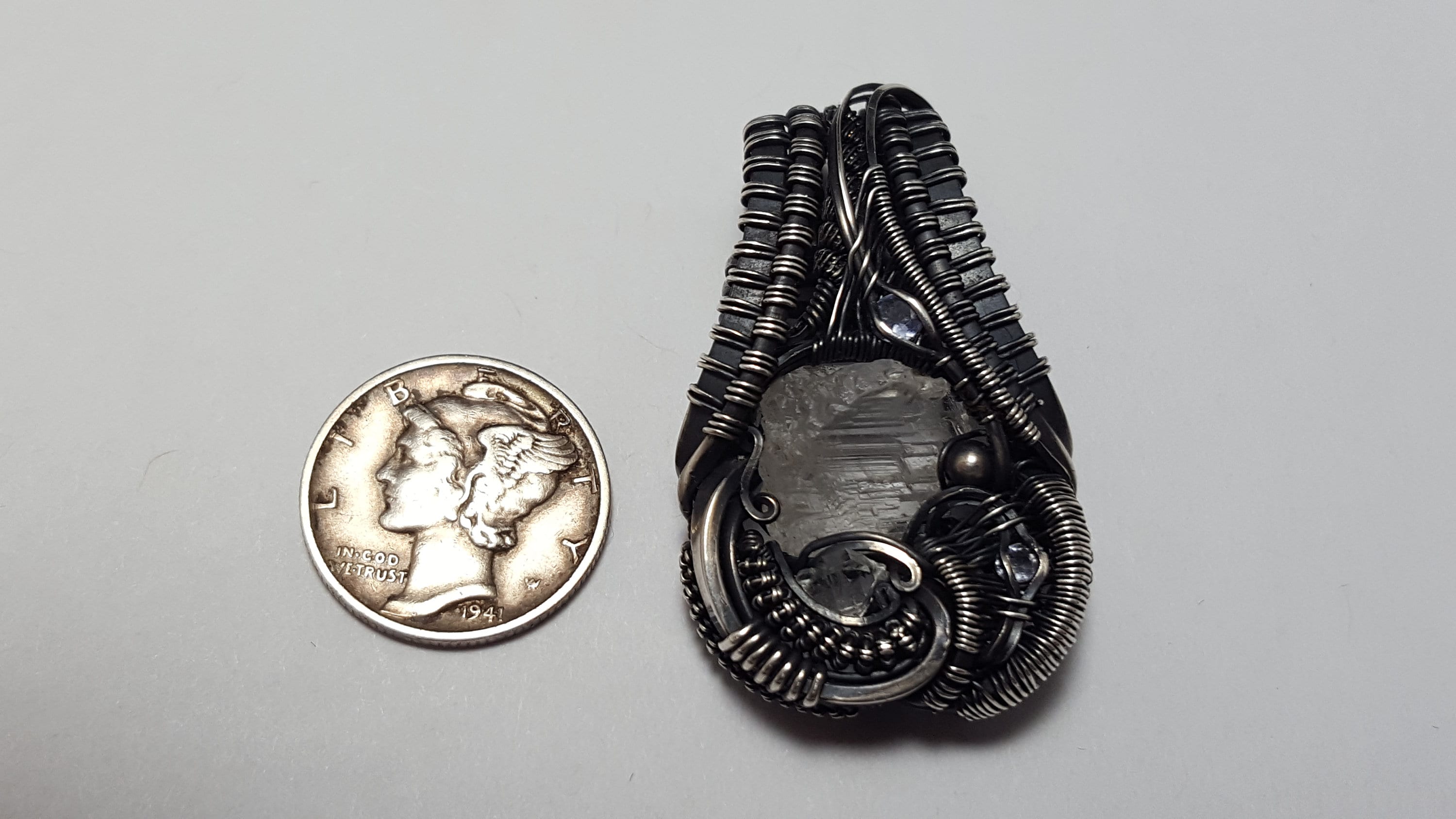 Outstanding Sterling Silver Wire Wrap Pendant- AAA Phenakite (Phenacite ...