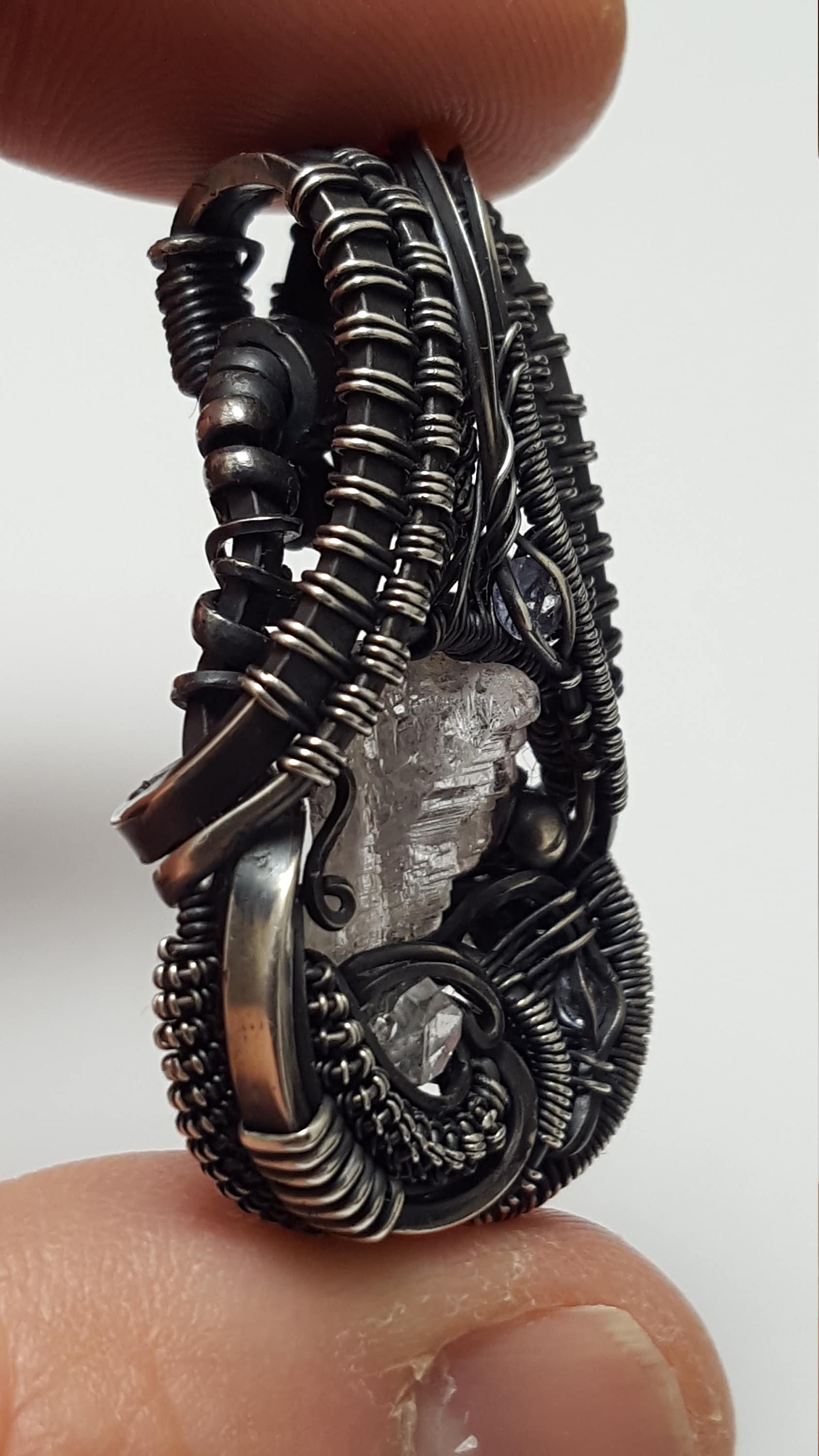 Outstanding Sterling Silver Wire Wrap Pendant- AAA Phenakite (Phenacite ...