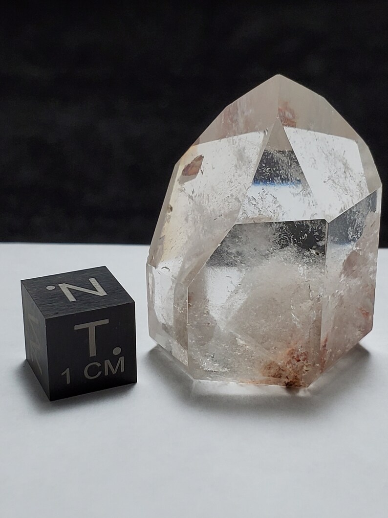 Small Polished Quartz Crystal From Brazil With Chlorite Phantoms- Fully ...
