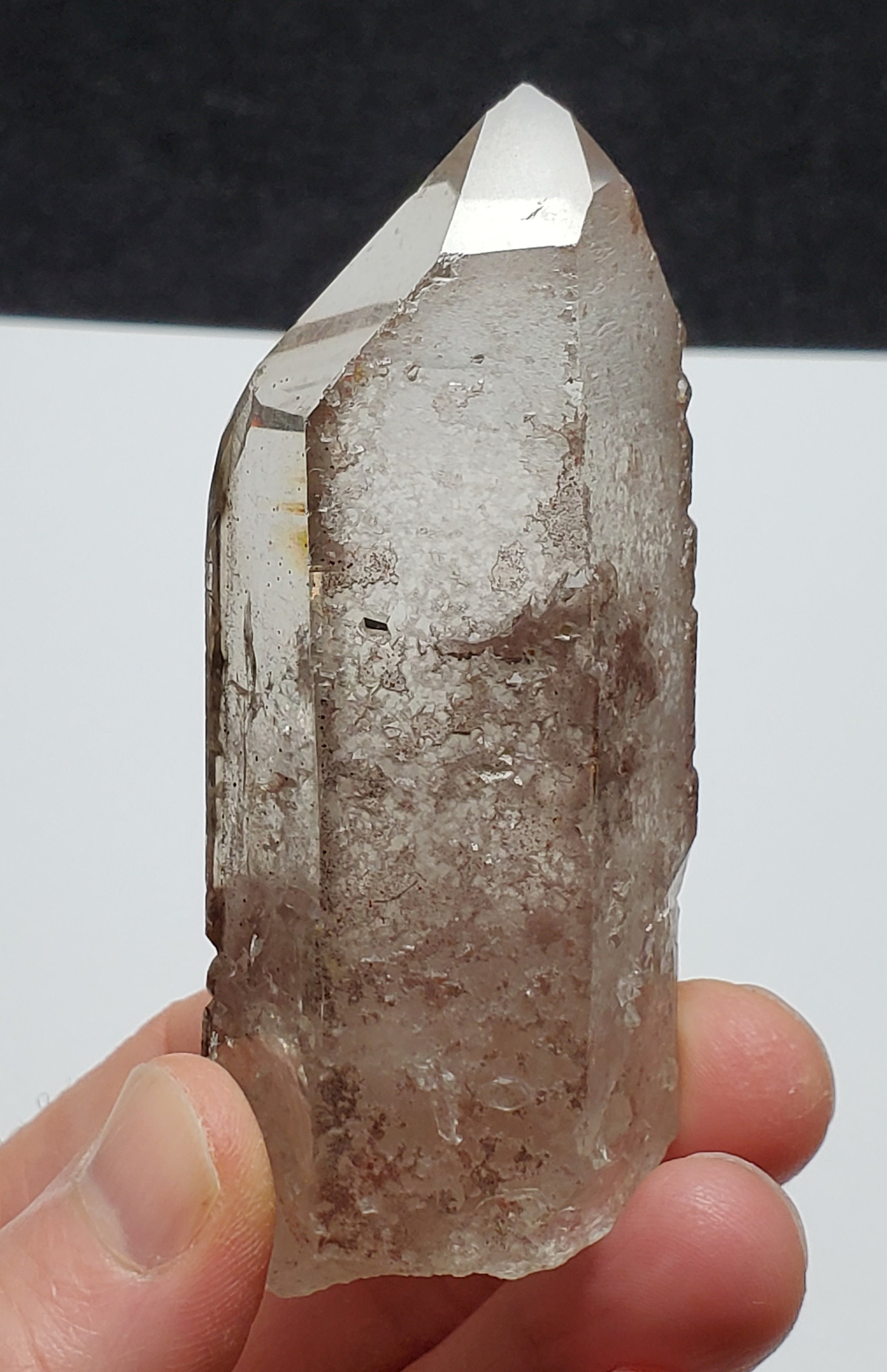 Etched Quartz 'Cube Codex' Crystal, Serra Do Cabral, Brazil- Strawberry ...