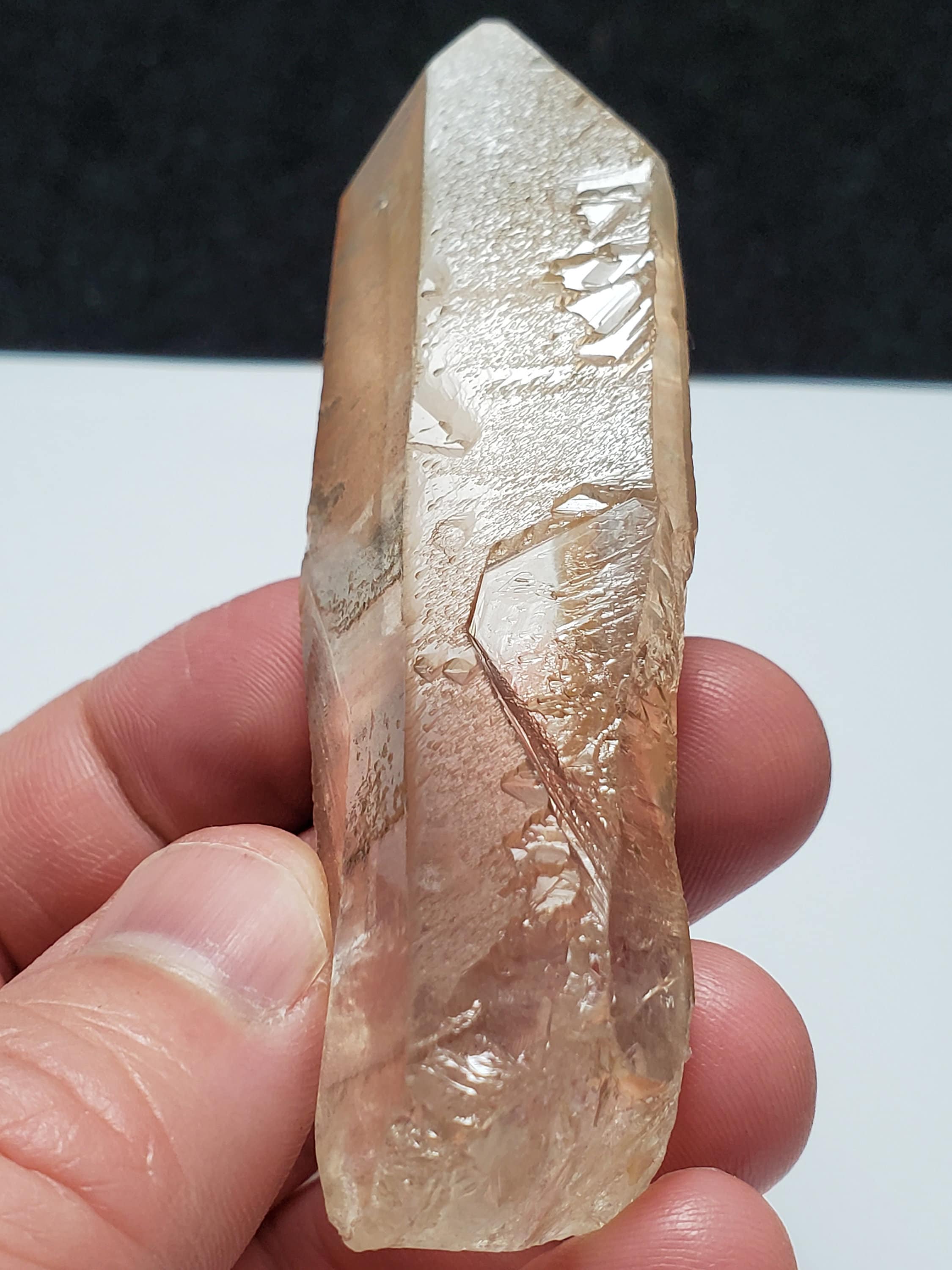 Starbrary Quartz Crystal Light Tangerose Hue- Brazil- Unique Formations ...