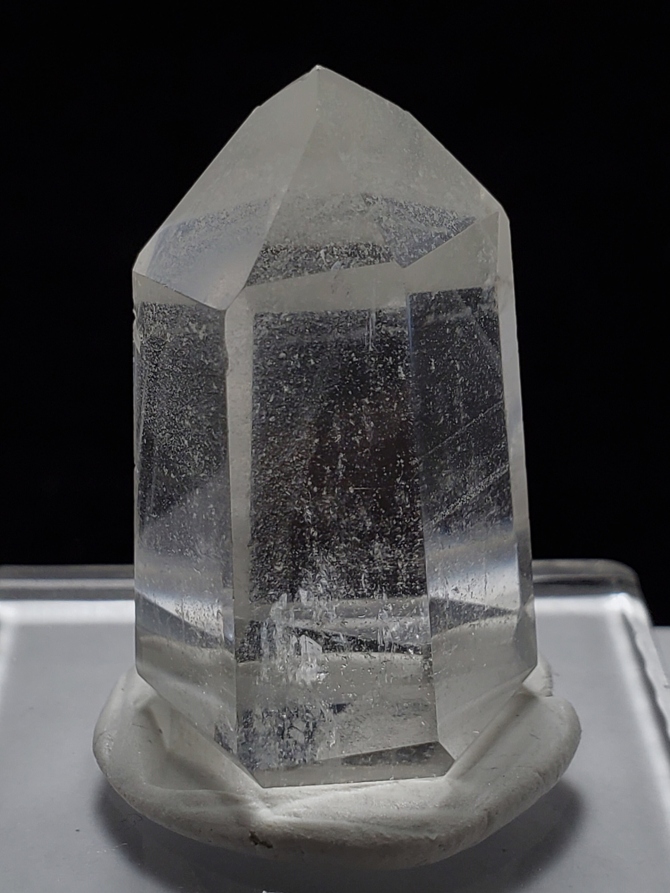 Amazing Polished Phantom Quartz Crystal from Brazil with White Chlorite ...