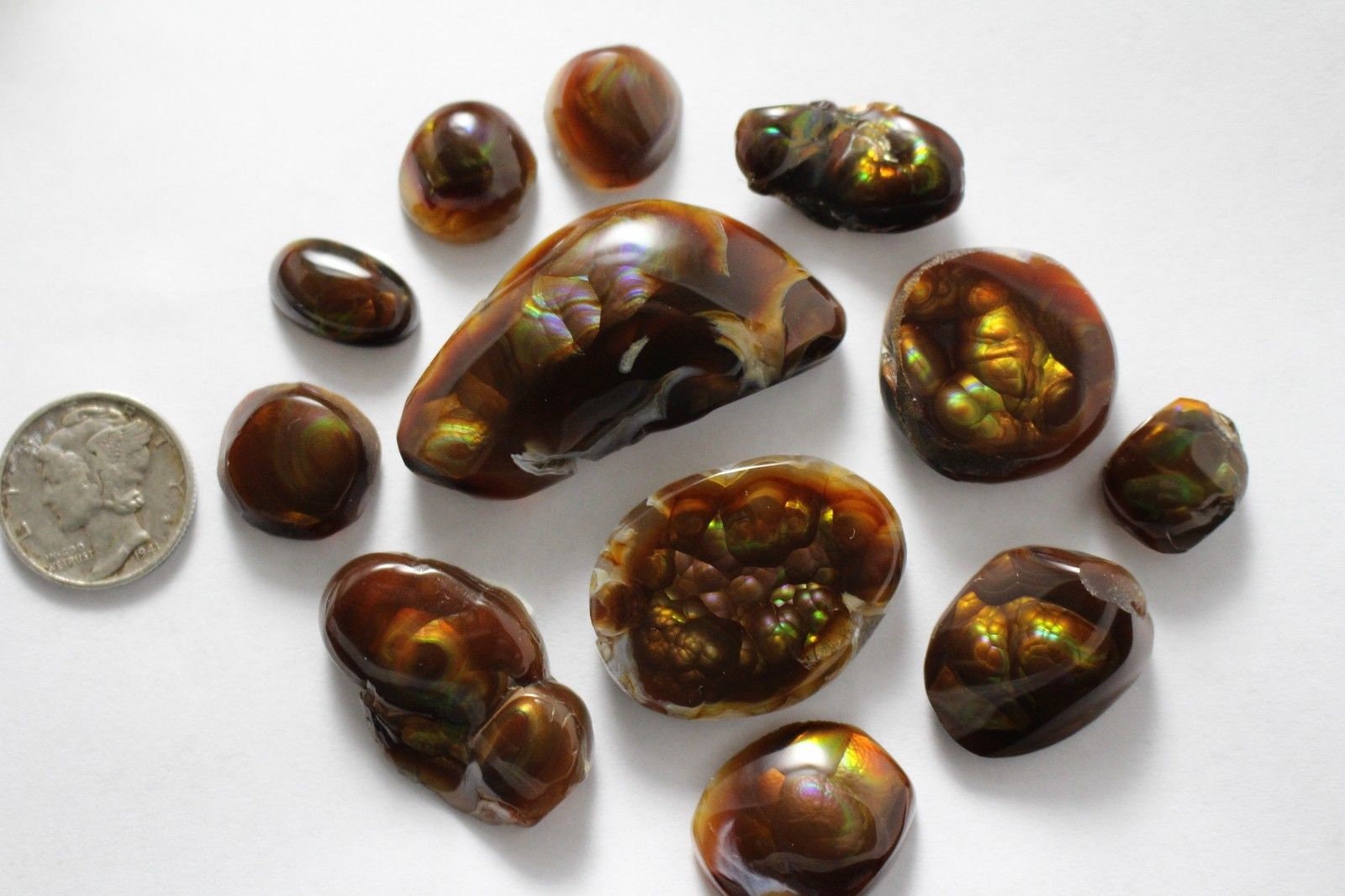 Fire Agates- Aguascalientes, Mexico- 37 Grams or 185 Carats-NICE FIRE ...