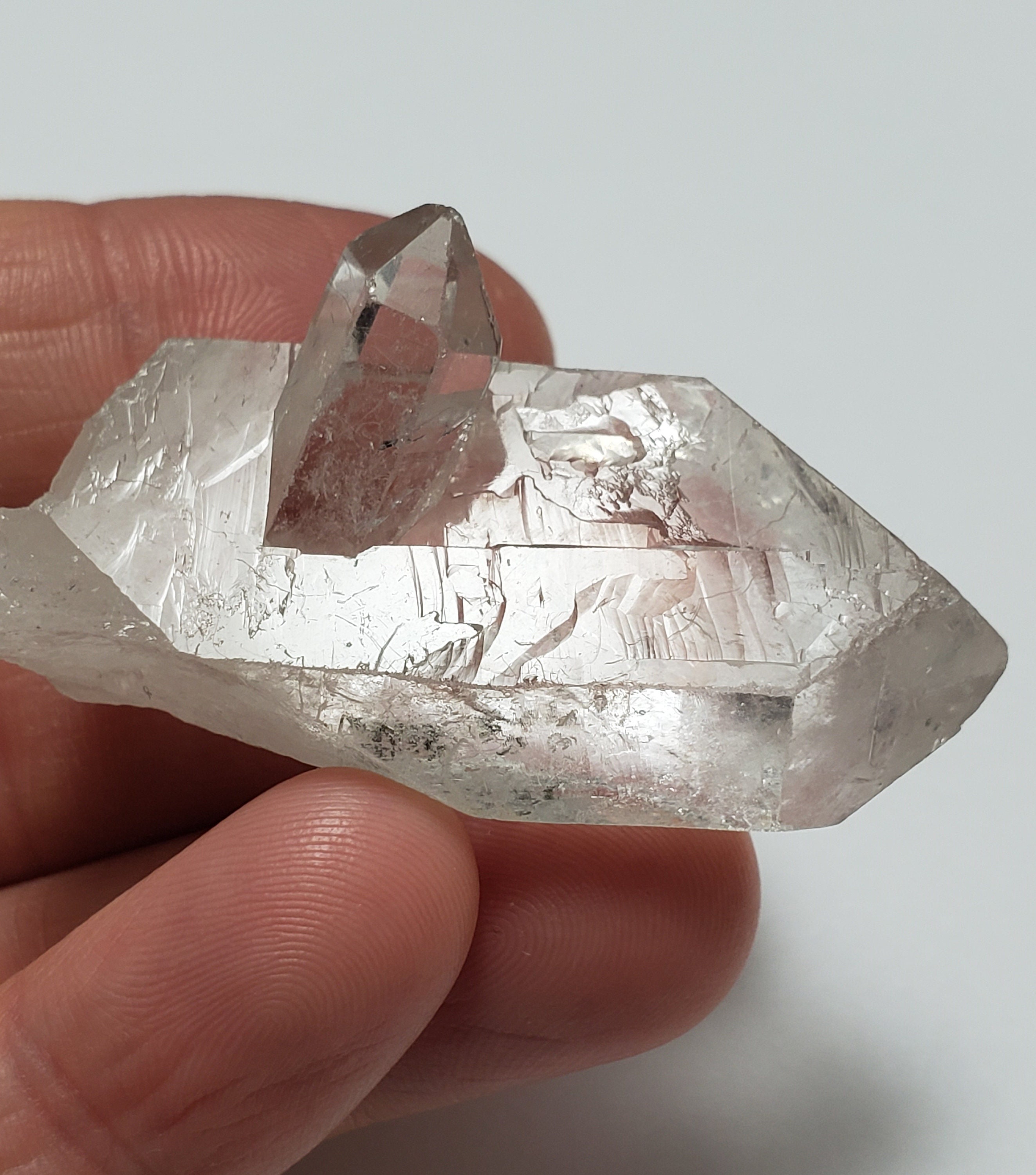 Unpolished 'Garden/ Shaman' Quartz Crystal with Excellent Mineral ...