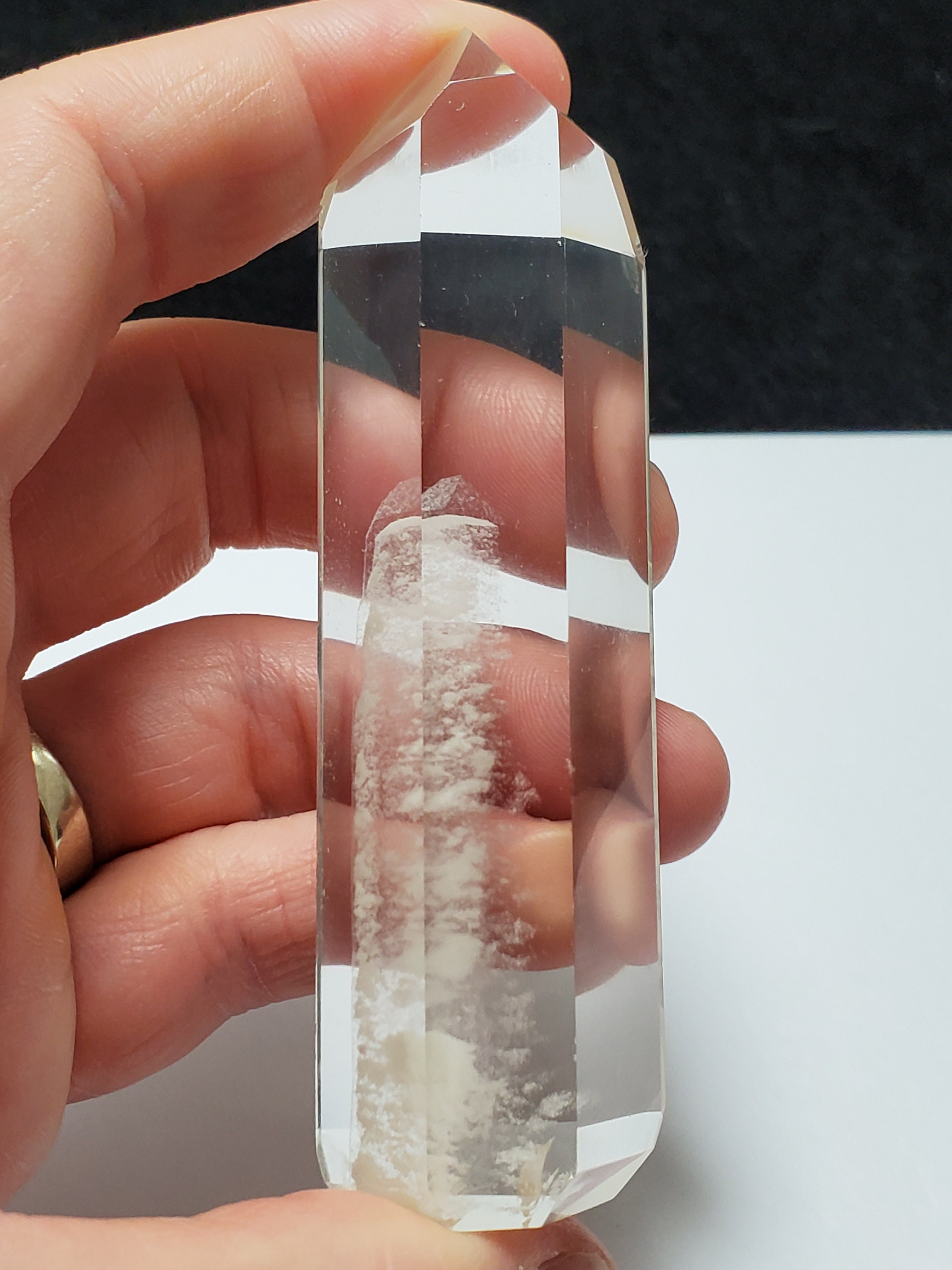 Large Polished Phantom Quartz Crystal from Brazil- Various Mineral ...