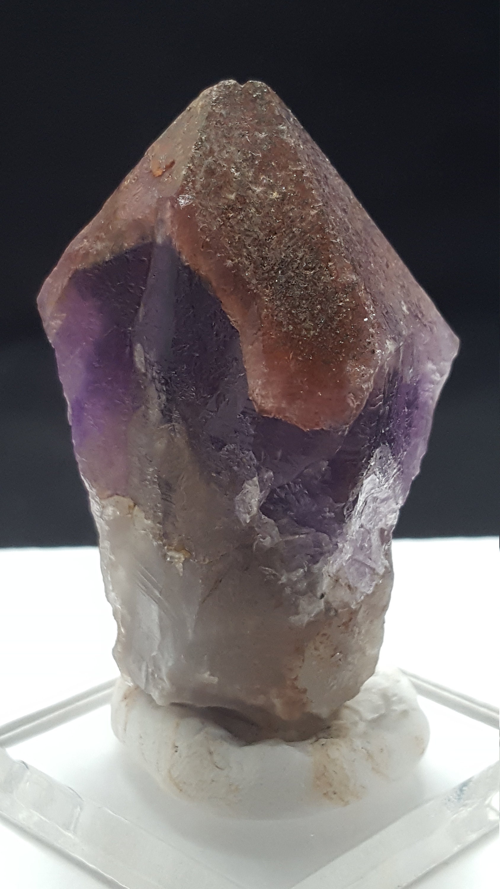 Red Cap Amethyst Quartz Crystal from Thunder Bay Ontario... Hematite and Other Mineral ...