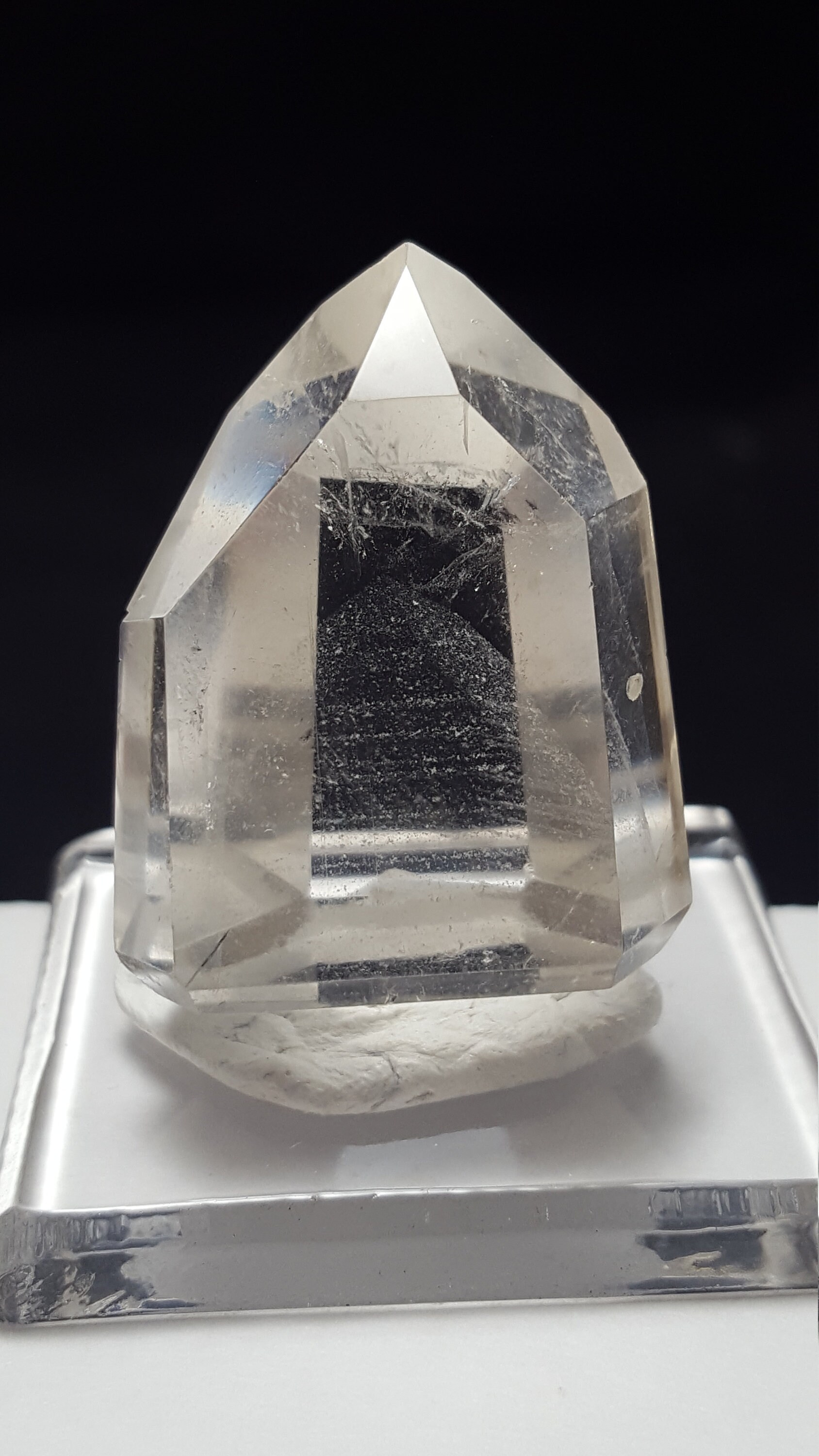 Small Polished Quartz Crystal from Brazil with Chlorite Phantoms- Fully ...