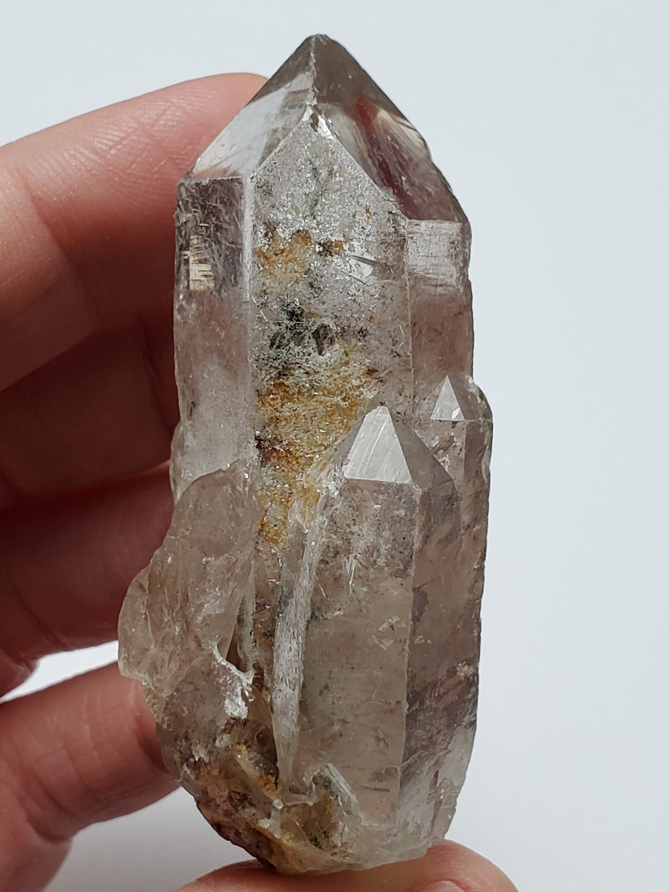 Unpolished 'Garden/ Shaman' Quartz Crystal with Excellent Mineral ...