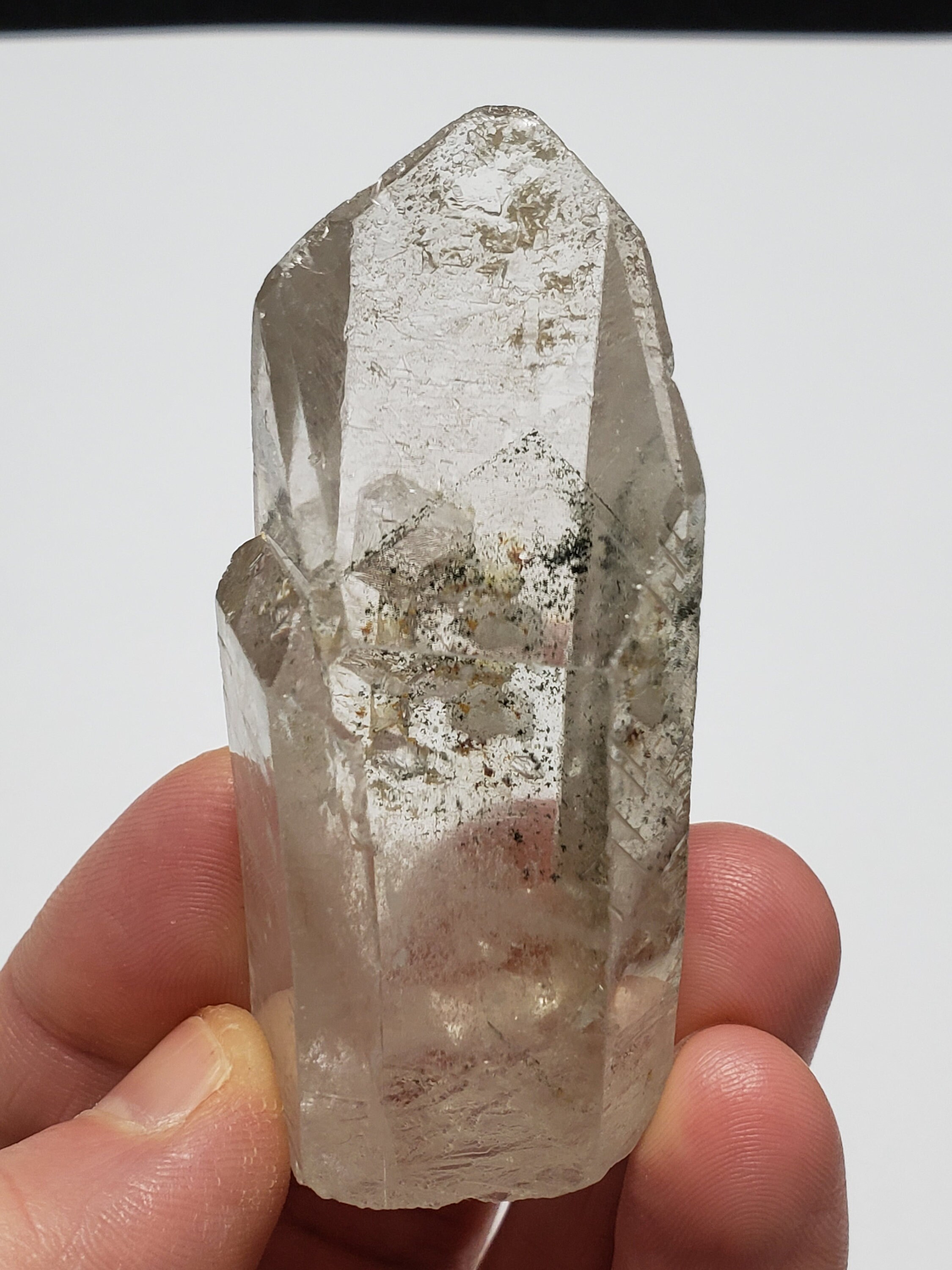 Unpolished 'Garden/ Shaman' Quartz Crystal with Excellent Mineral ...