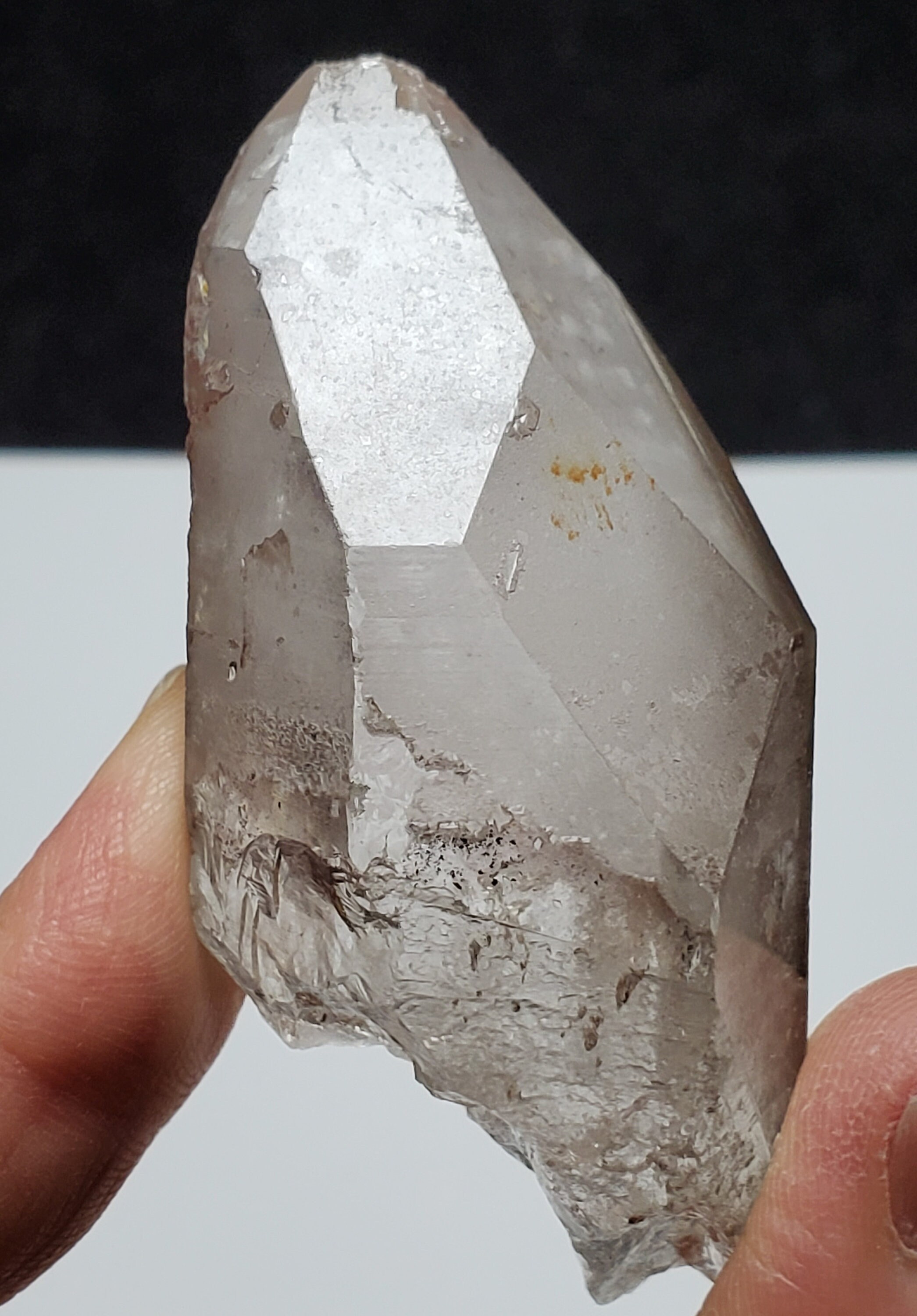 Etched Quartz Crystal 'Cube Codex', Serra Do Cabral, Brazil- Strawberry ...