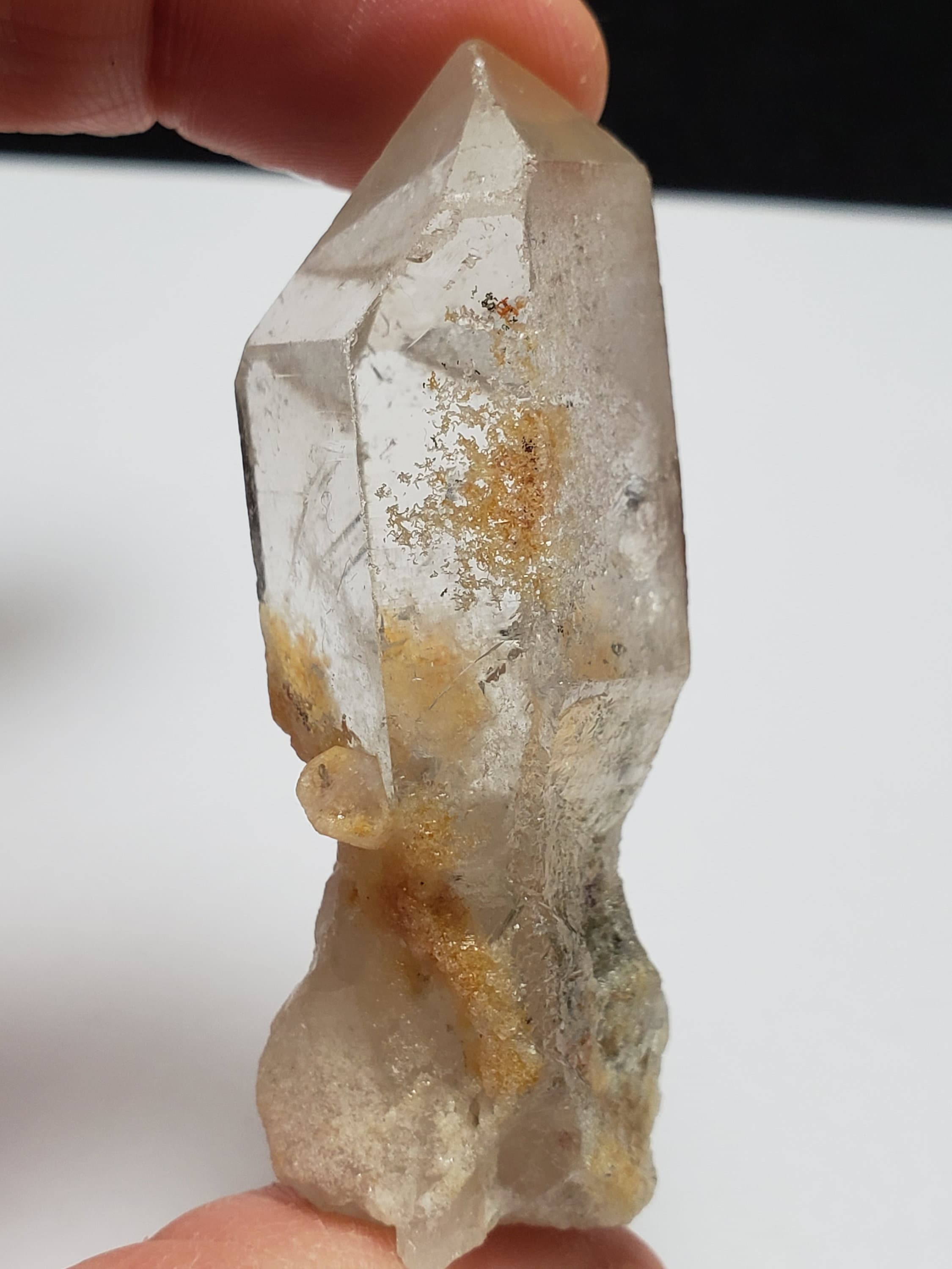 Unpolished 'Garden/ Shaman' Quartz Crystal with Excellent Mineral ...