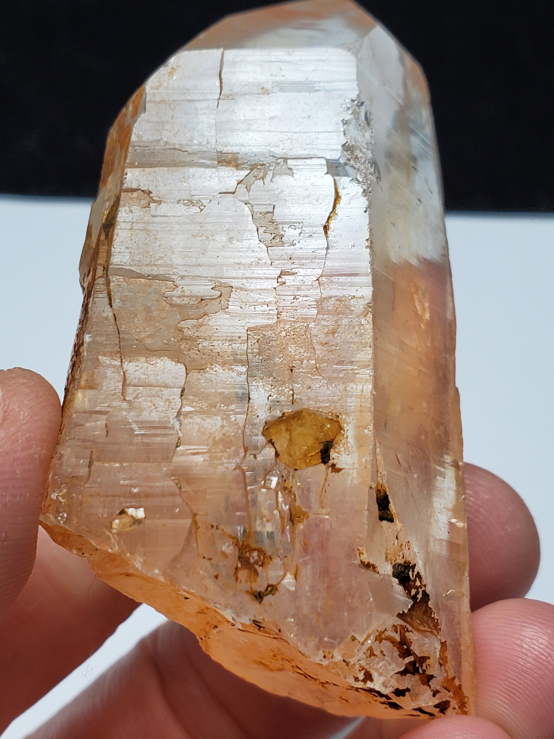 RESERVED Quartz Crystal Light Tangerine Hue- Brazil- Bargain Price ...
