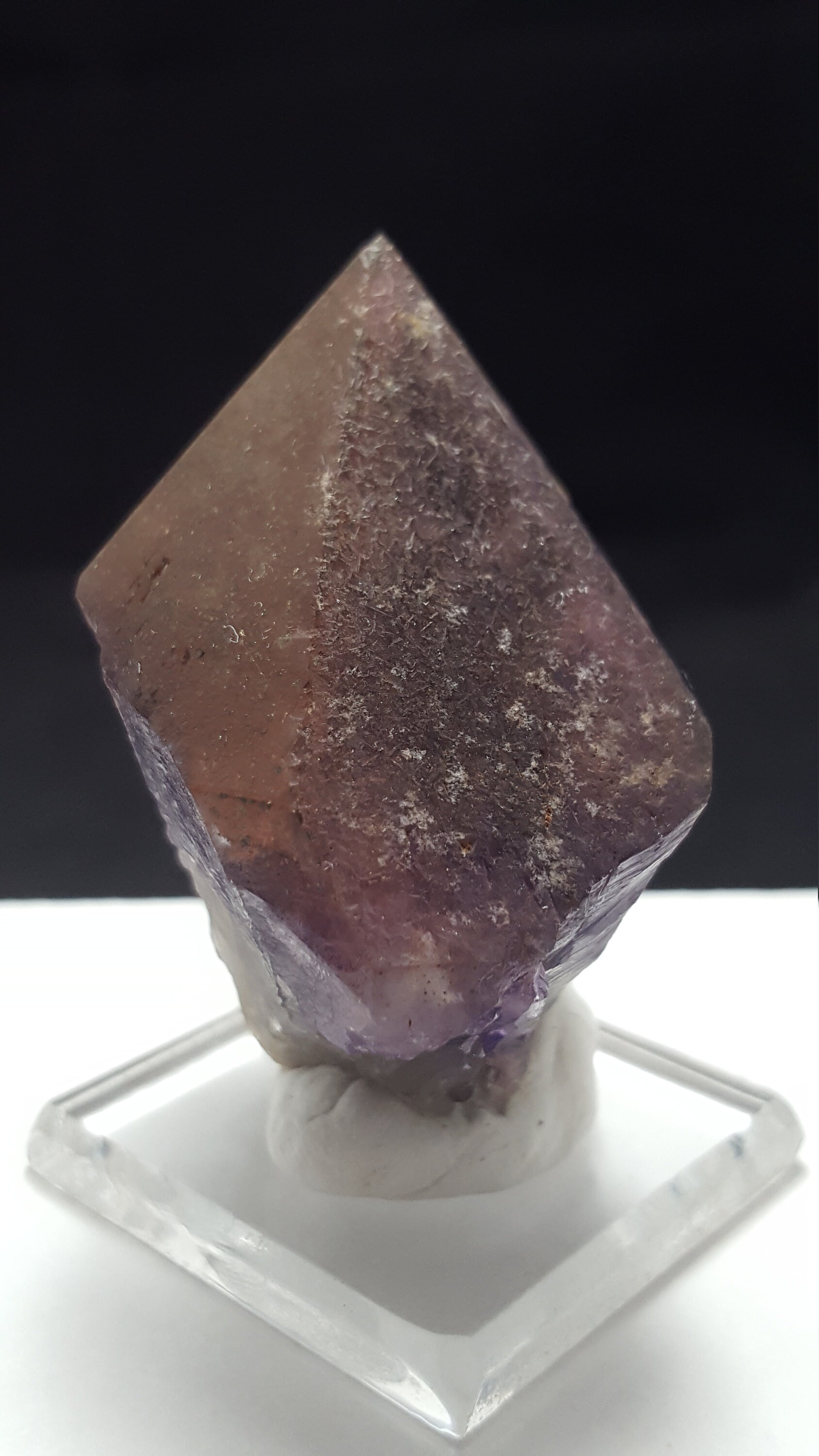 Red Cap Amethyst Quartz Crystal from Thunder Bay Ontario... Hematite ...