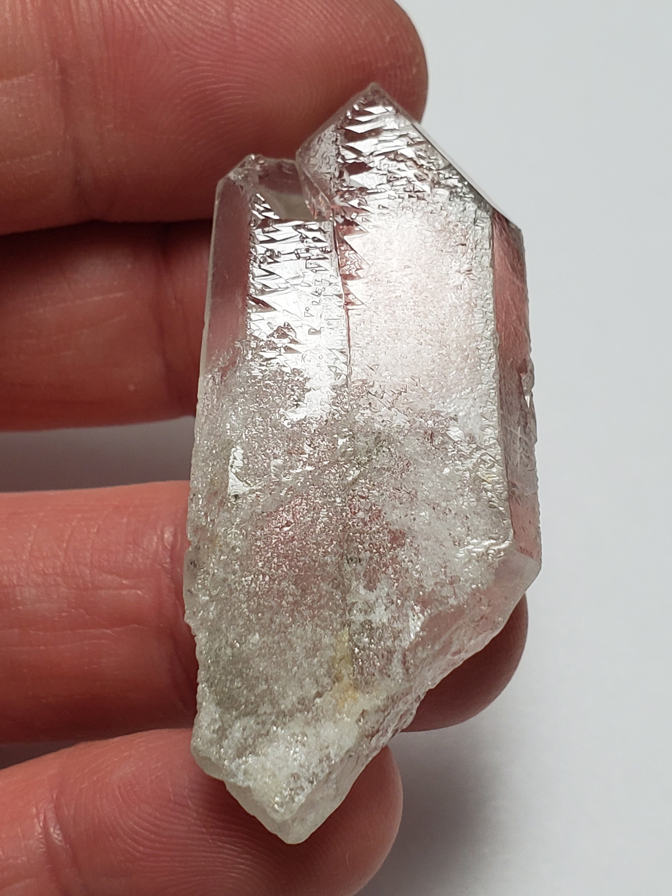 Unpolished 'Garden/ Shaman' Quartz Crystal with Excellent Mineral ...