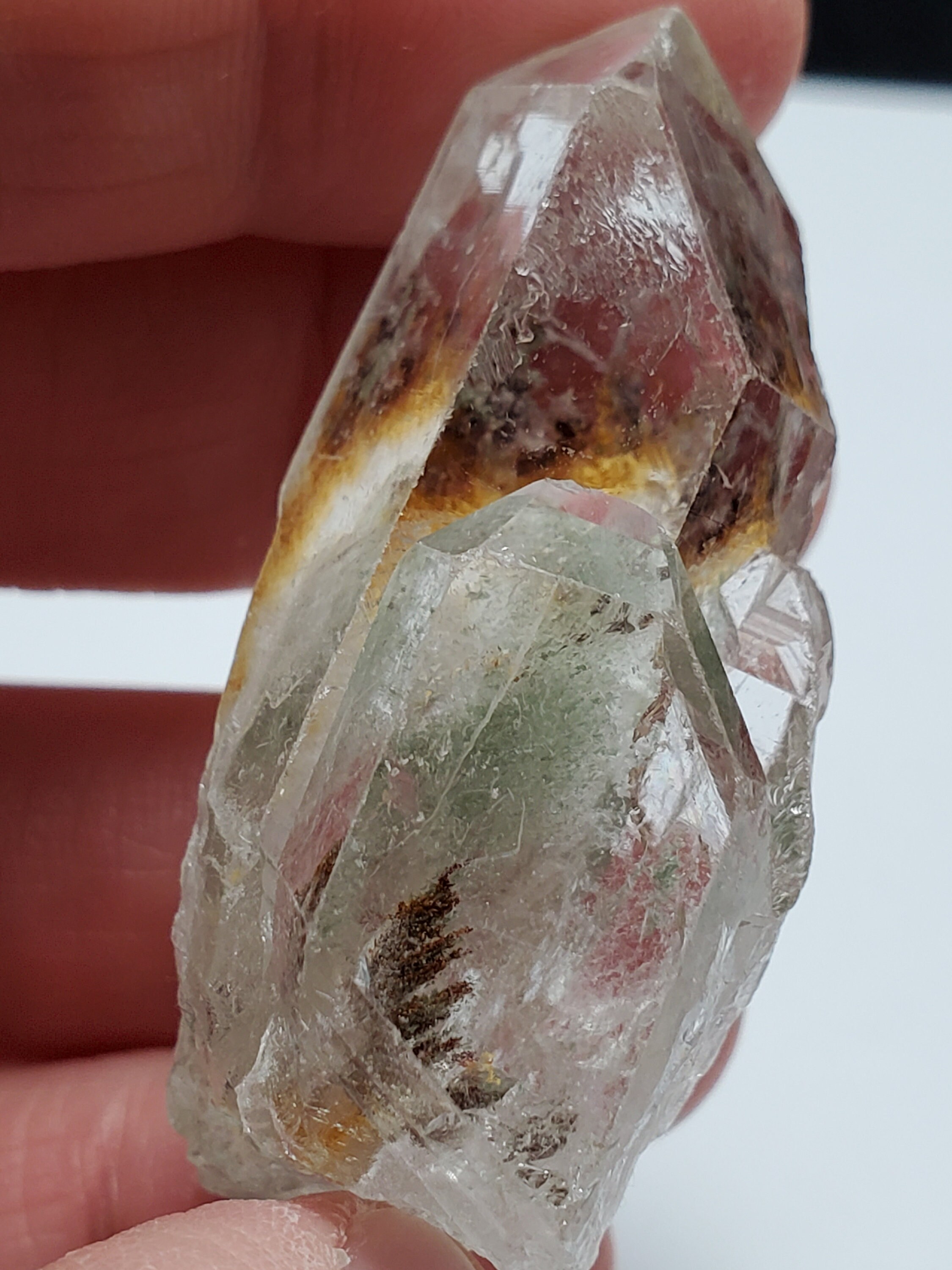 Unpolished 'Garden/ Shaman' Quartz Crystal with Excellent Mineral ...