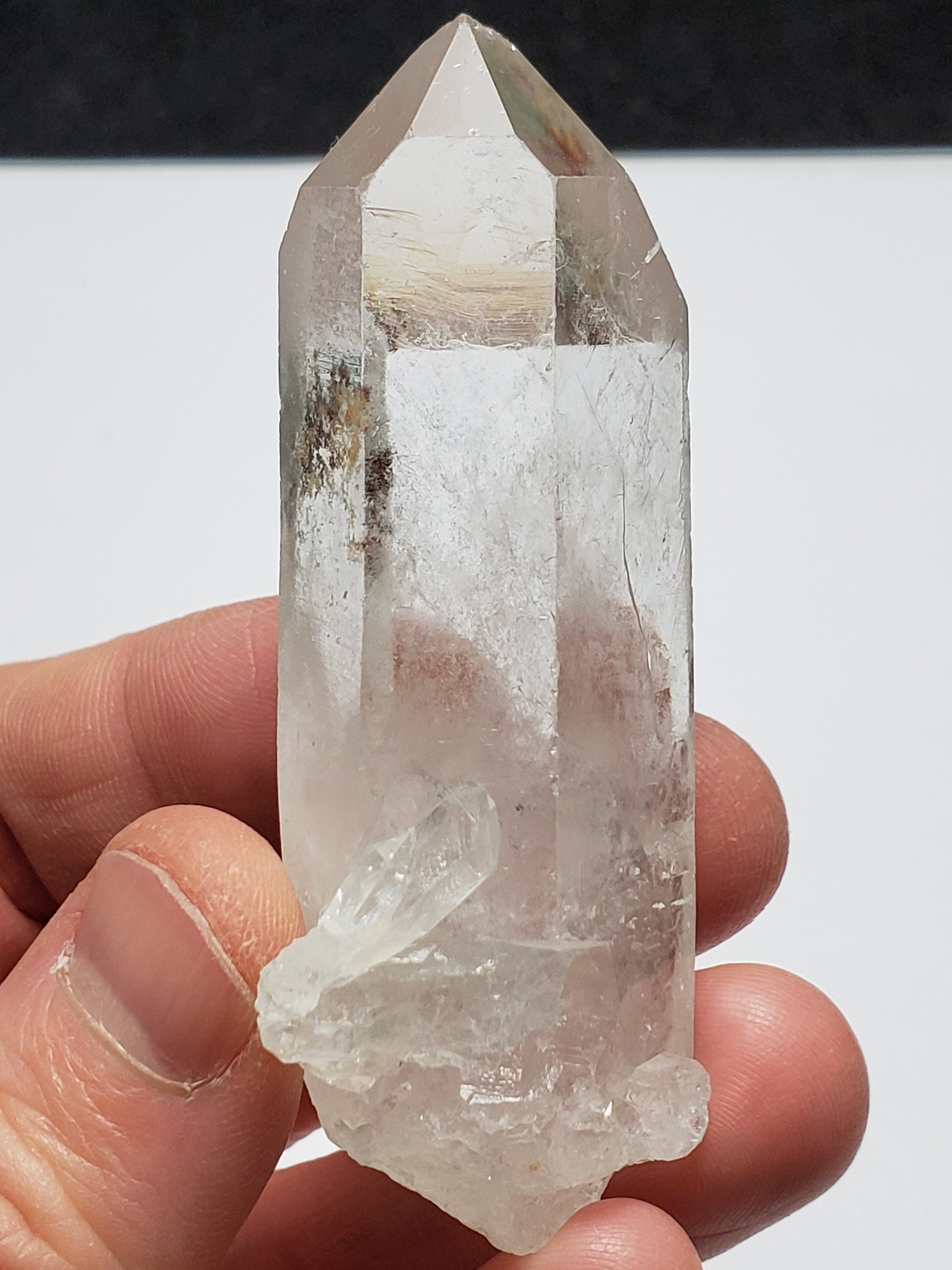 Unpolished 'Garden/ Shaman' Quartz Crystal with Excellent Mineral ...