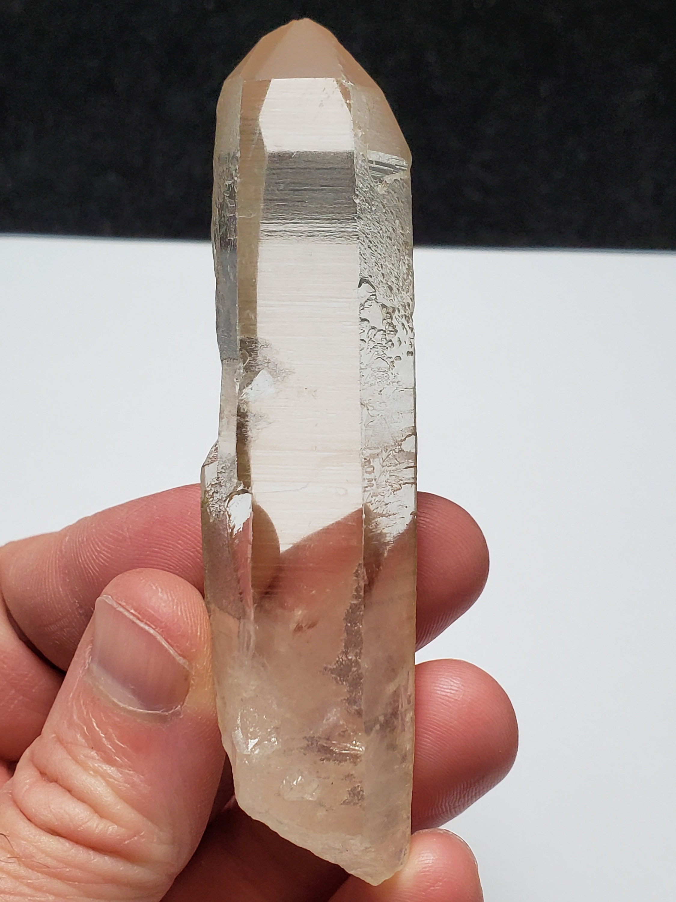 Starbrary Quartz Crystal Light Tangerose Hue- Brazil- Unique Formations ...