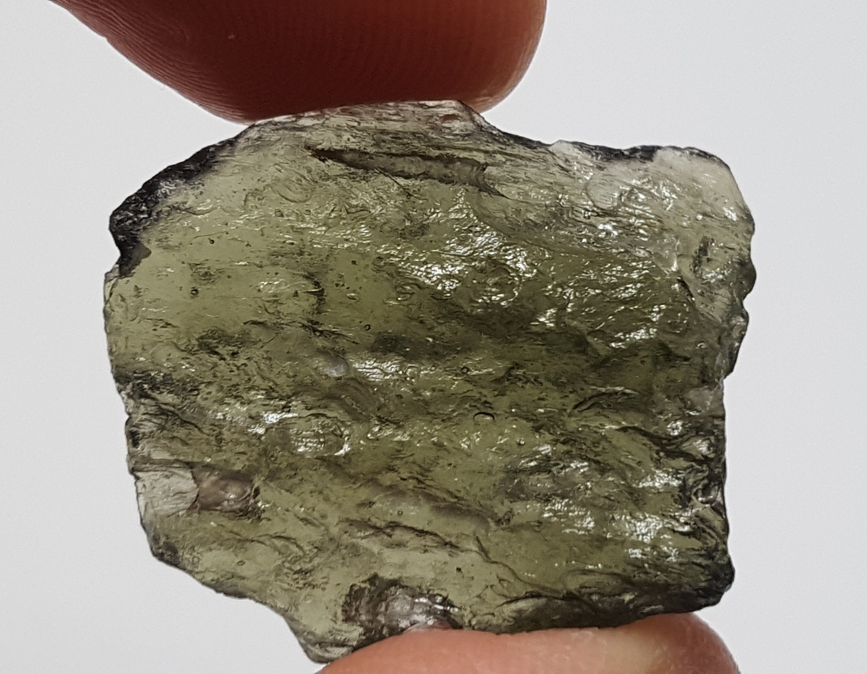 Moldavite- Czech Republic- Nice Tektite- Excellent Color and Texture- 3 ...