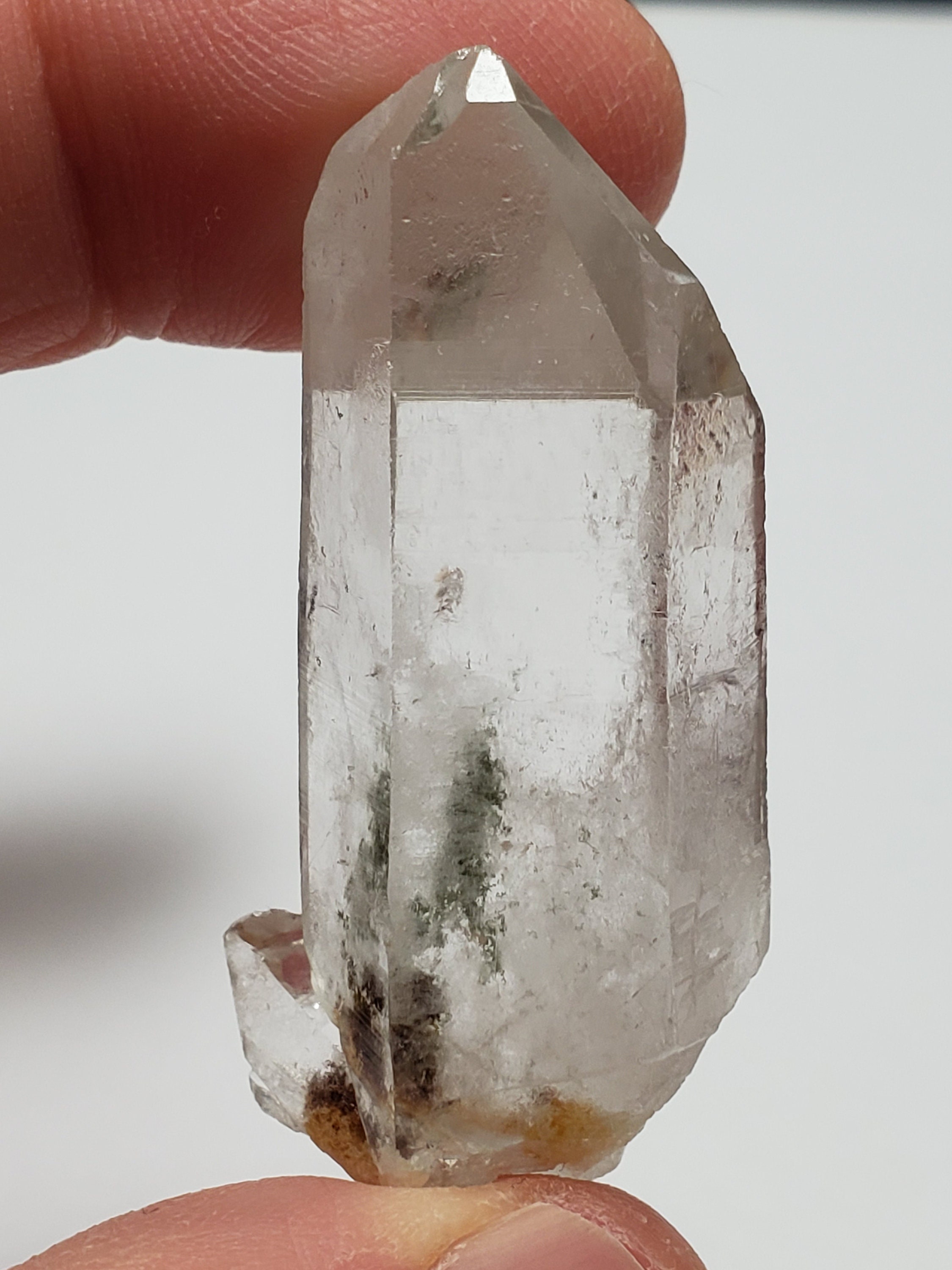 Unpolished 'Garden/ Shaman' Quartz Crystal with Excellent Mineral ...