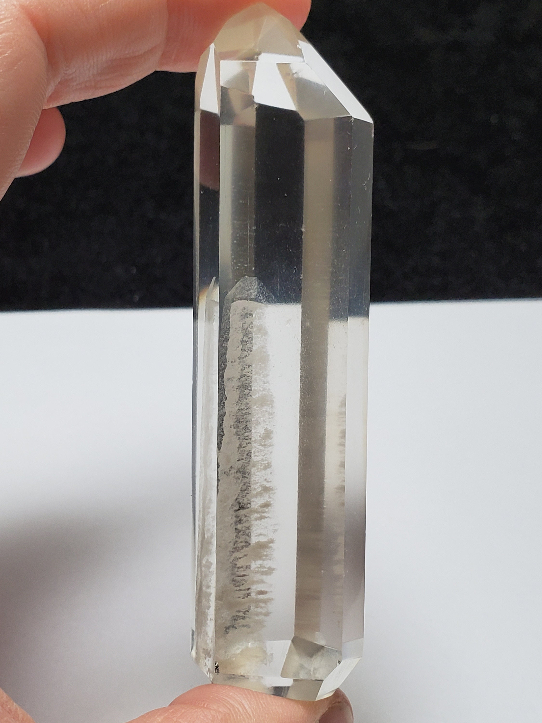 Large Polished Phantom Quartz Crystal from Brazil- Various Mineral ...