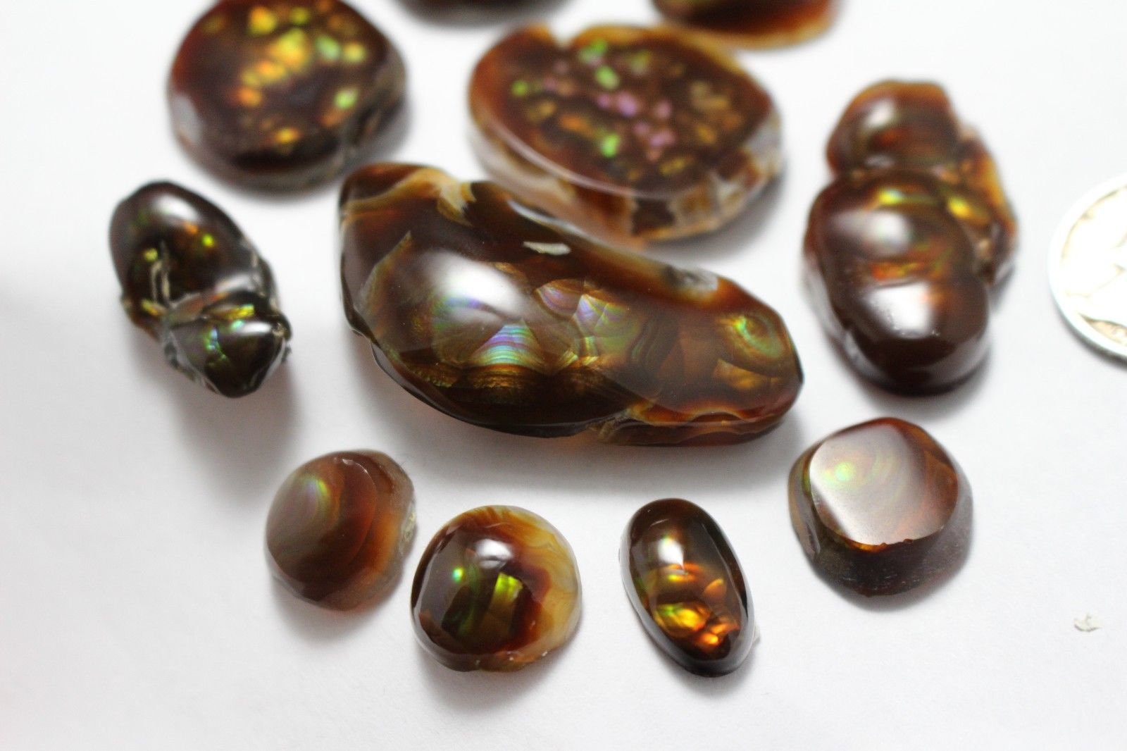 Fire Agates- Aguascalientes, Mexico- 37 Grams or 185 Carats-NICE FIRE ...