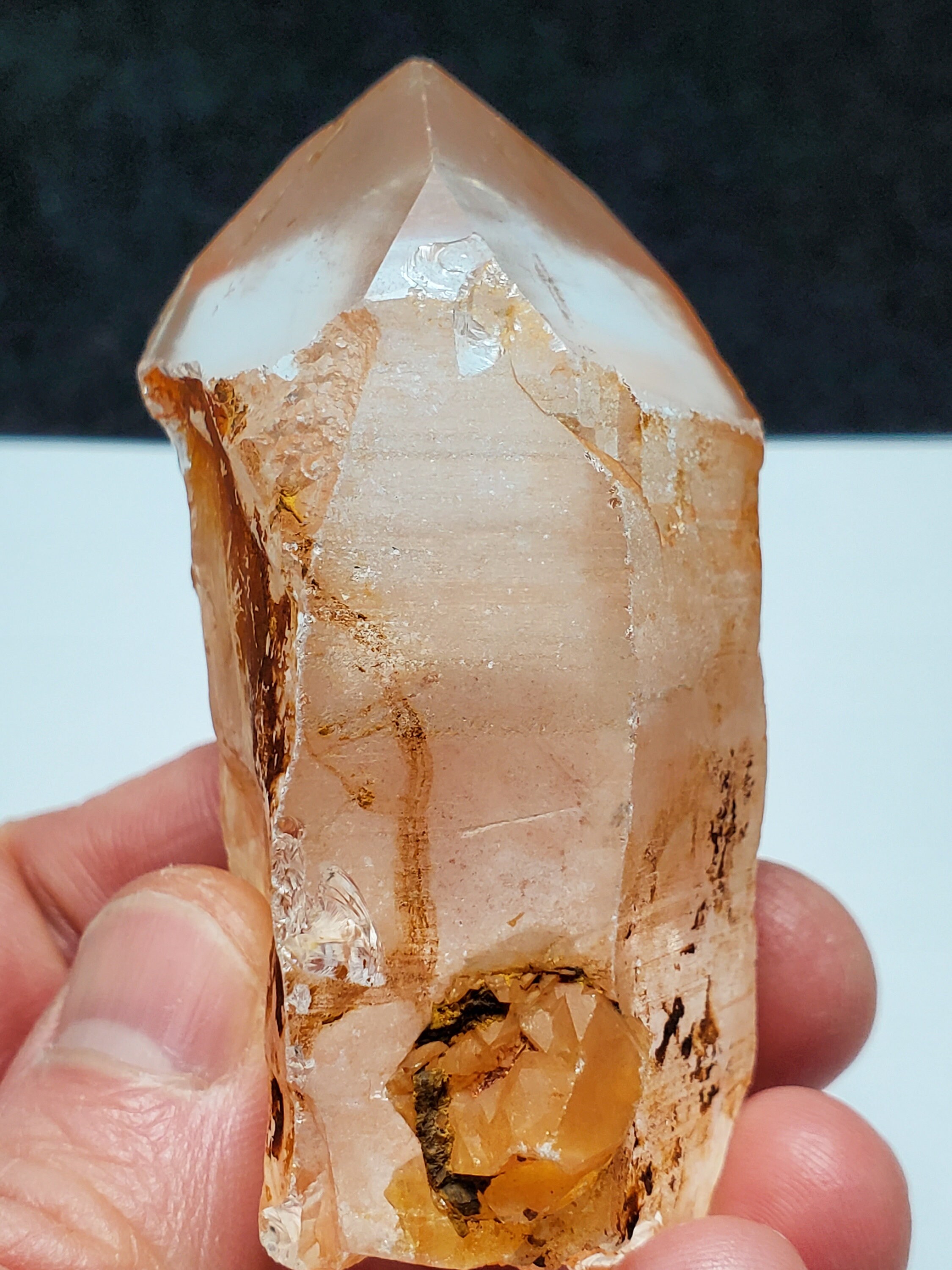 RESERVED Quartz Crystal Light Tangerine Hue- Brazil- Bargain Price ...